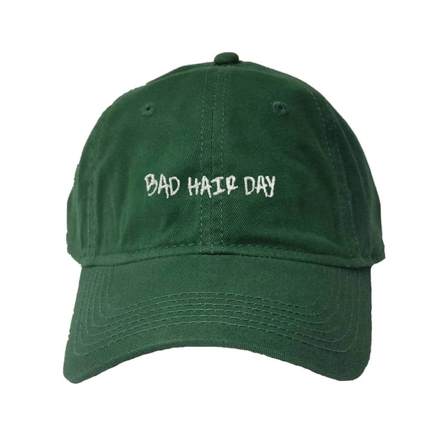 Go All Out Adult Bad Hair Day Embroidered Deluxe Dad Hat - Walmart ...