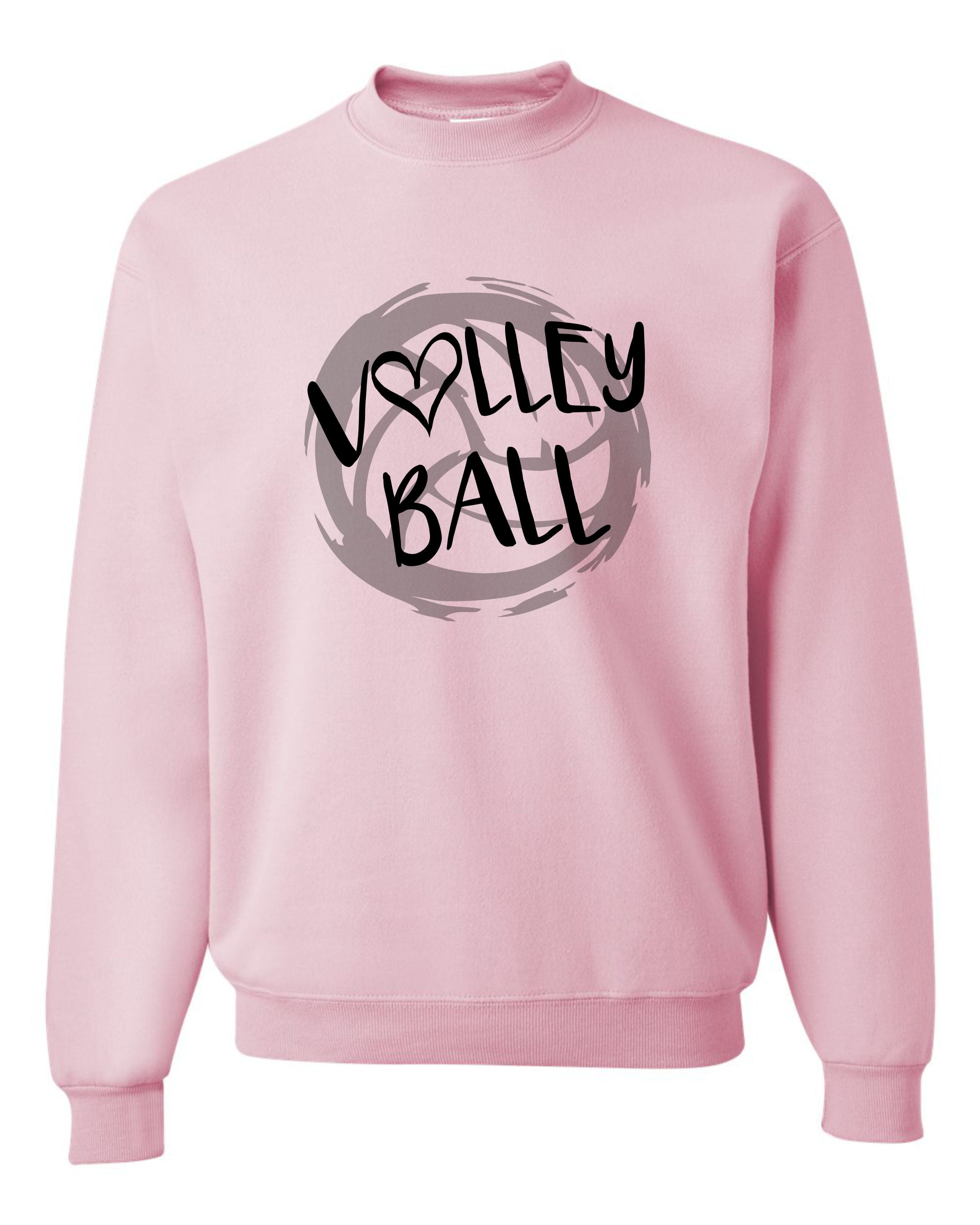 Go All Out Volleyball Distressed Ball Sweatshirt Crewneck Mens/Youth ...