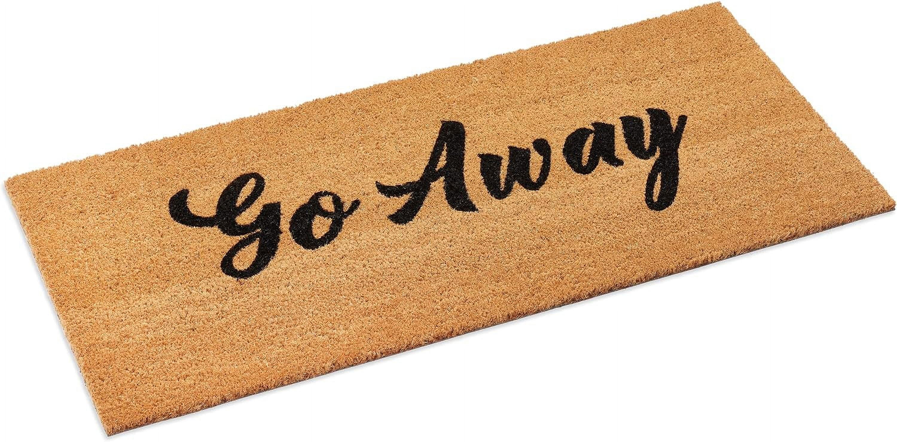 Go Away Coir Door Mat, 22" x 47" x 0.5", Large Extended Size, Non Slip ...