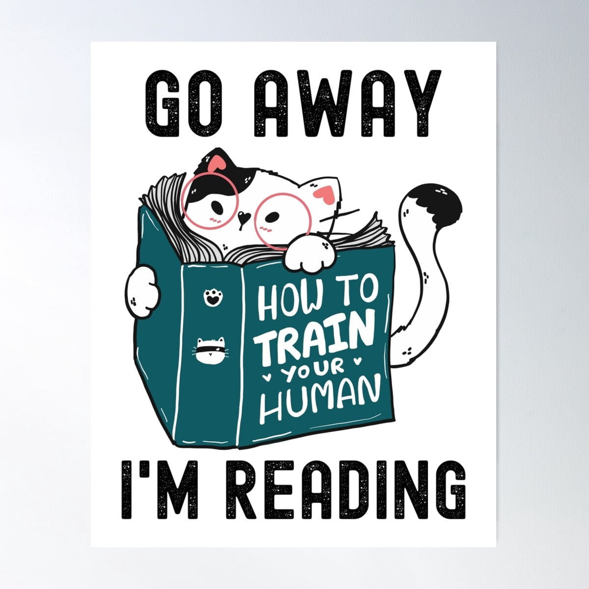 Go Away I'M Reading Poster Wall Art, Modern Wall Decor For Living Room ...