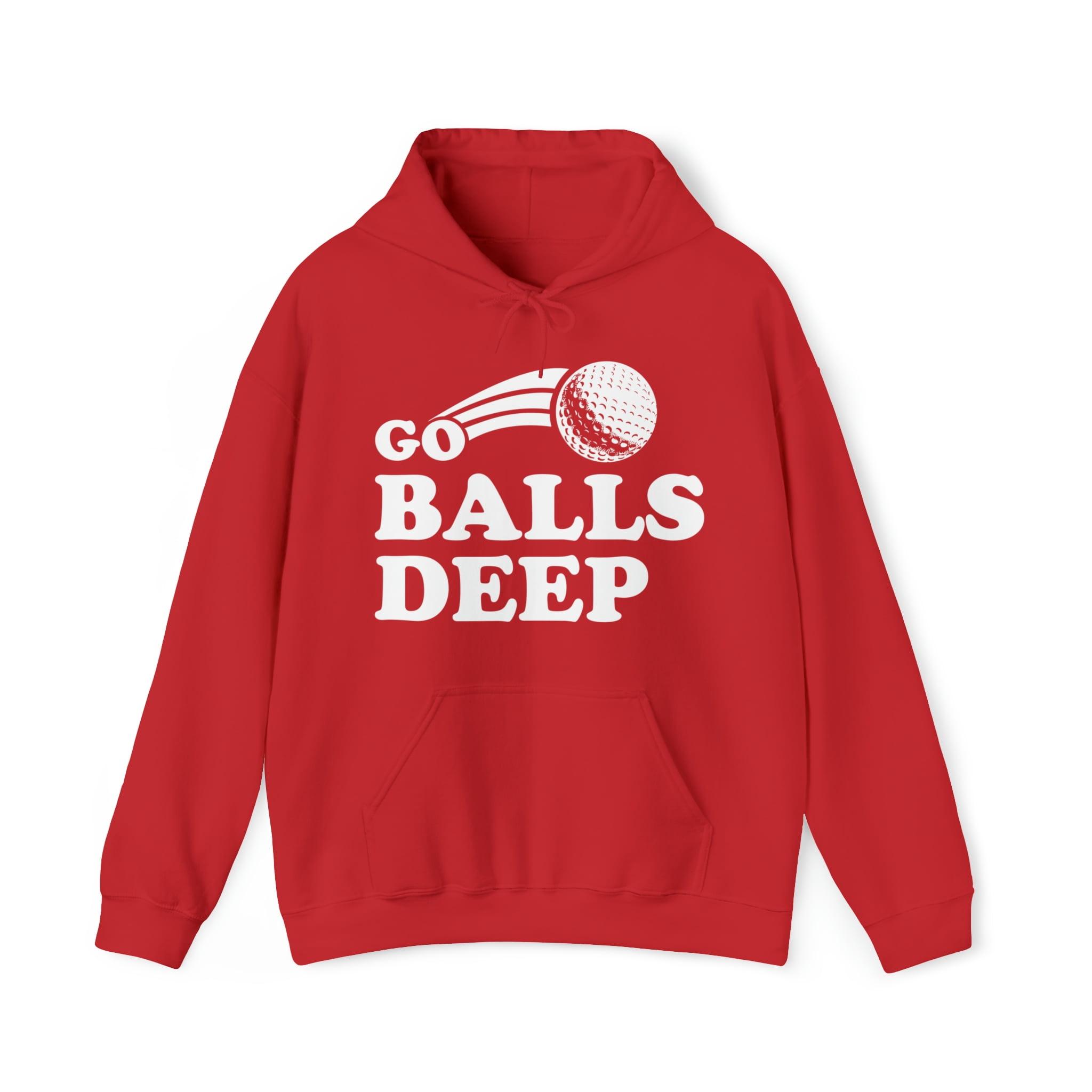 Go Balls Deep Funny Golfers Graphic Hoodie Sweatshirt, Sizes S-5XL ...