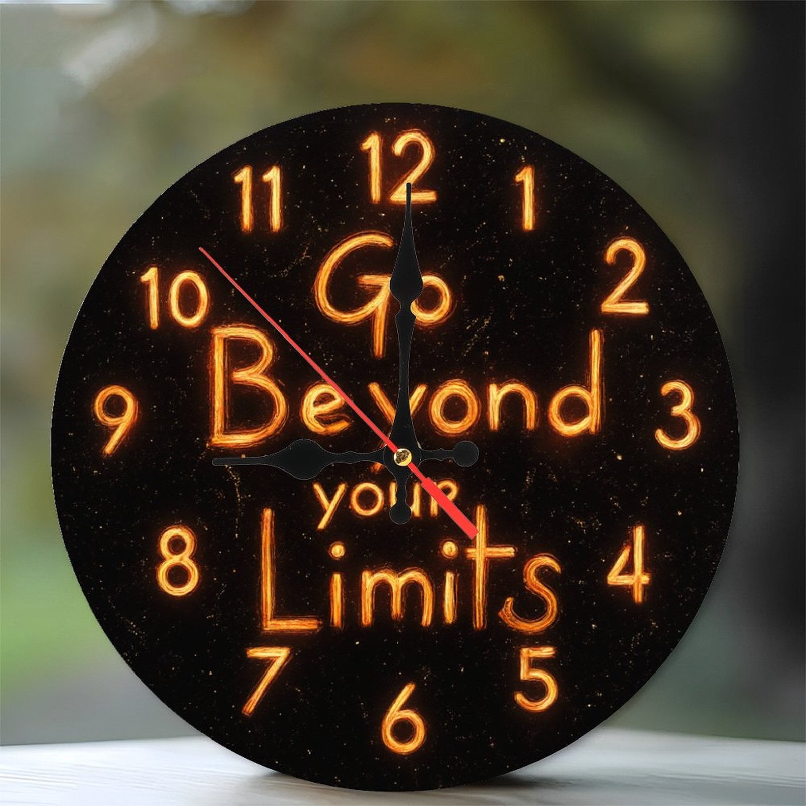 Go Beyond Your Limits Motivational Clock Wall Art Decor 10-Inch Silent ...
