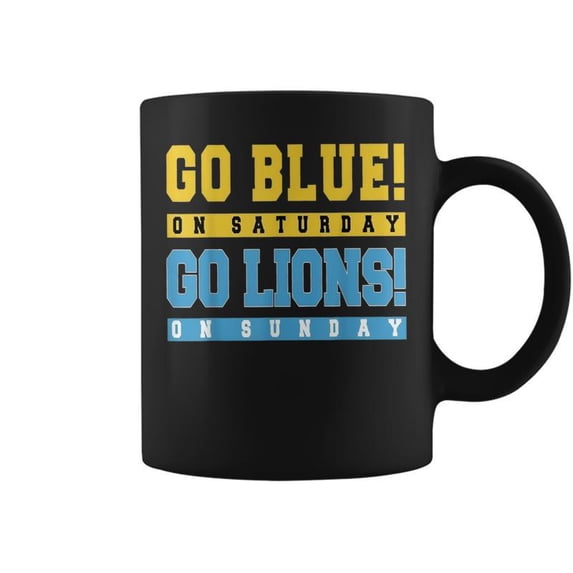 Go Blue On Saturday Go Lion On Sunday Coffee Mugs - Walmart.com