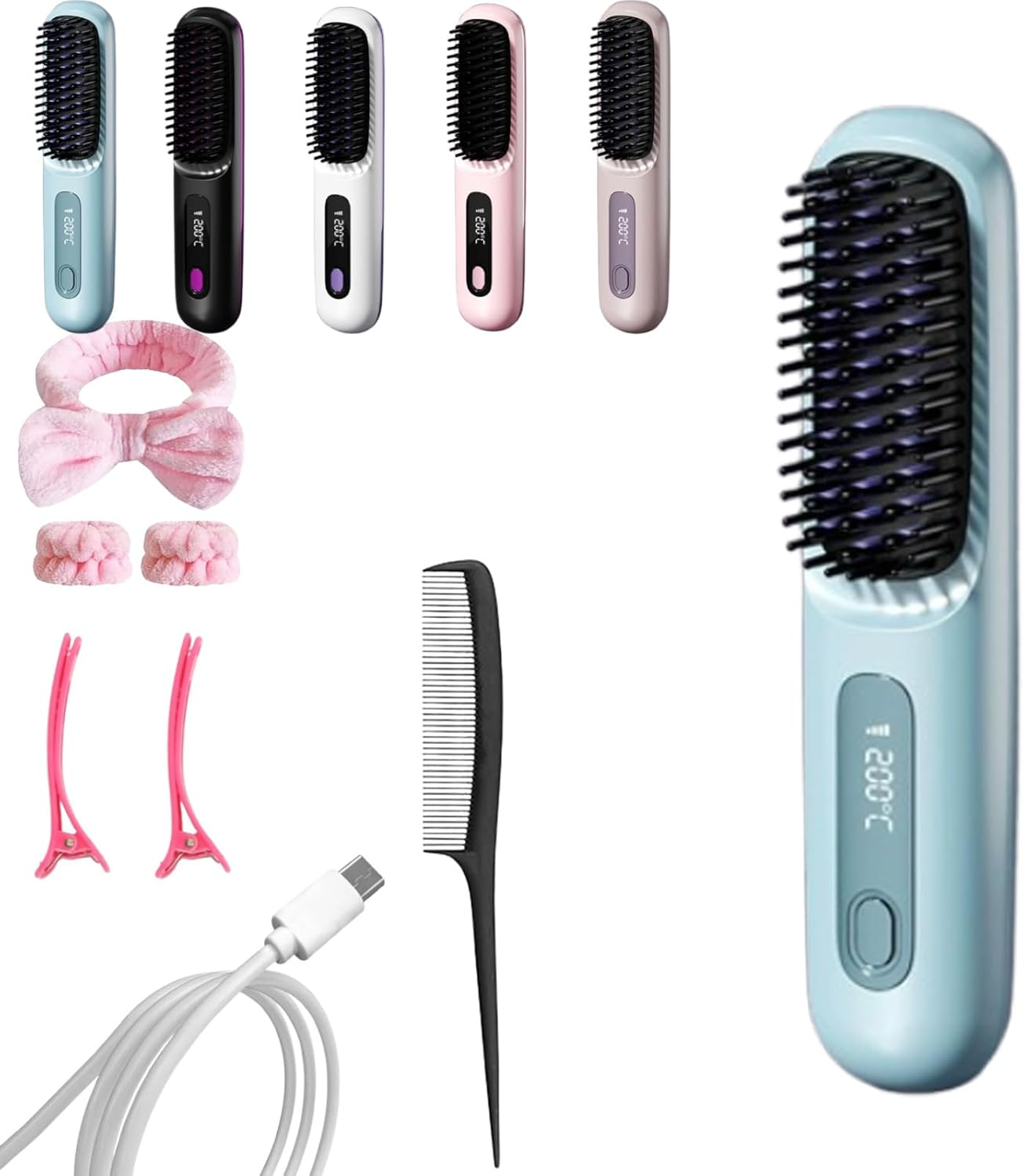 Go Brush Pro Hair, Portable Straightener Brush, Hair Straightener52 ...