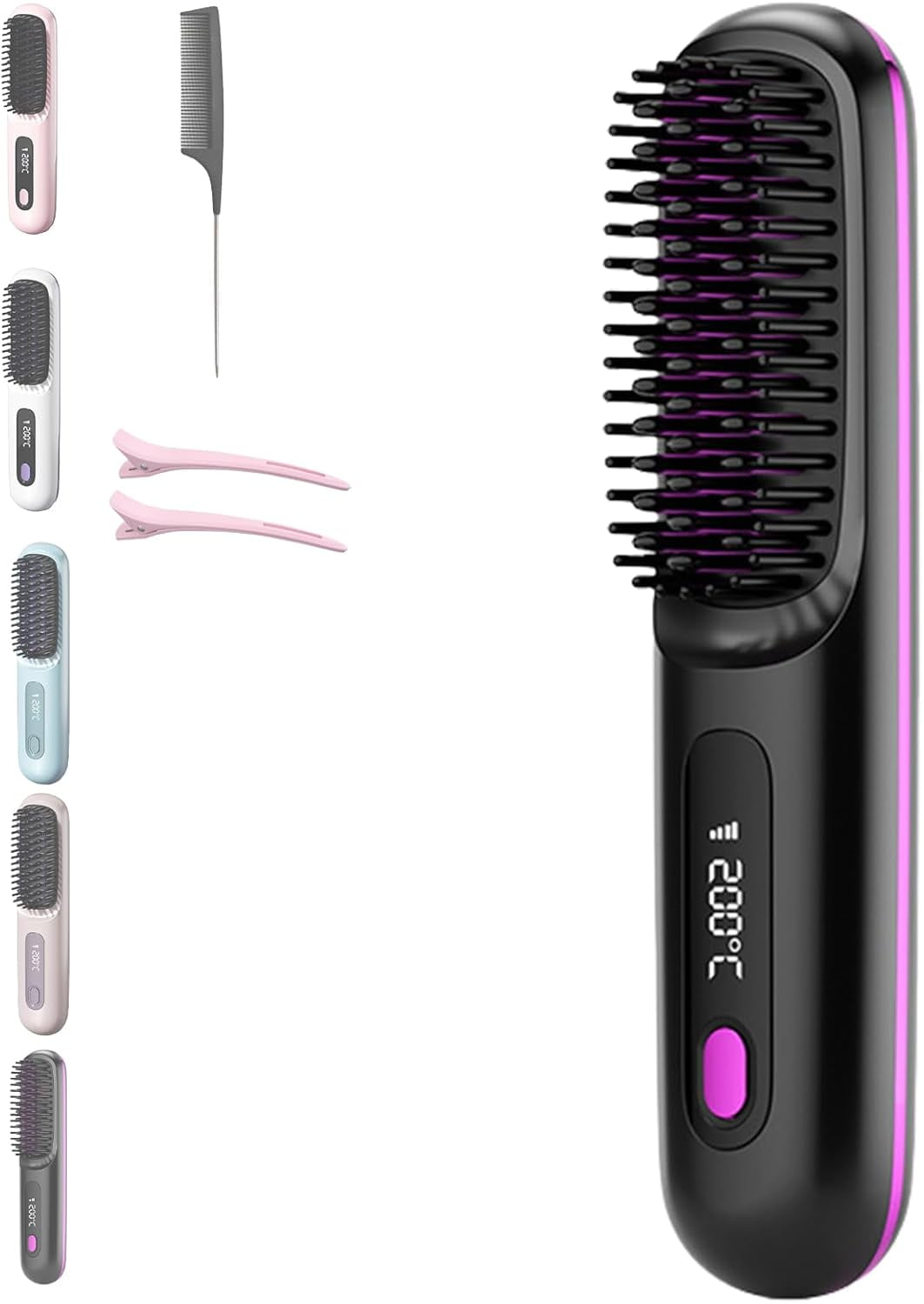 Go Brush Pro, Portable Straightener Brush - Gobrush Pro, LED Display ...
