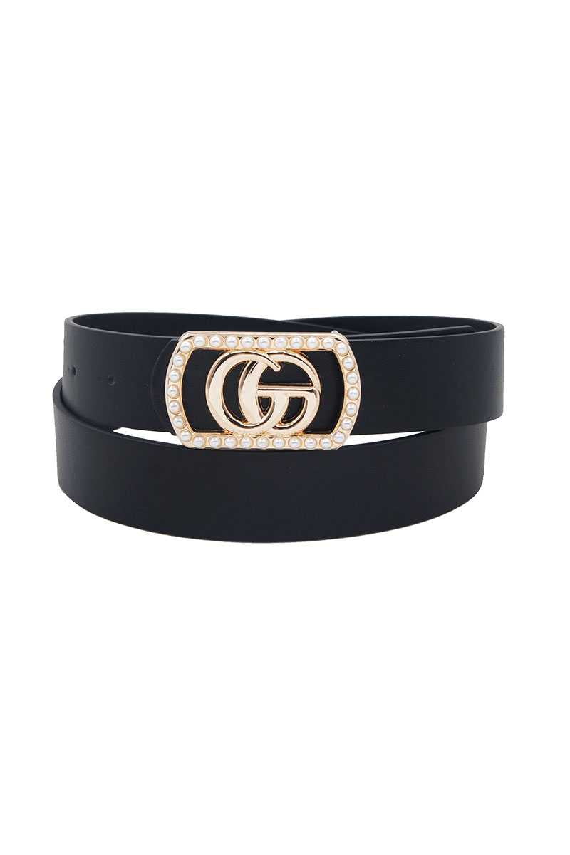 Go Buckle In Rectangle Frame With Pearls Taupe - Walmart.com