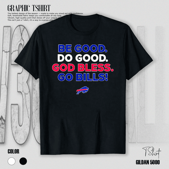 Go Buffalo Team Football Slogan God Bless Graphic Apparel Design T ...