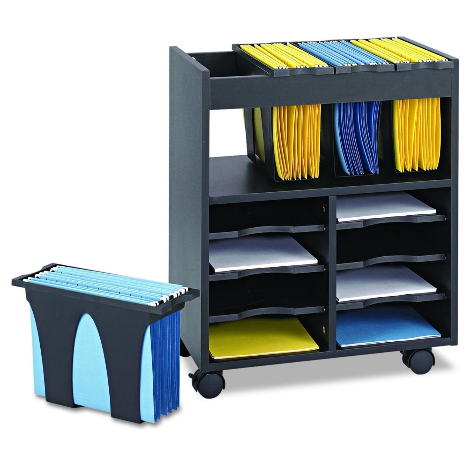 Go Cart Mobile Cart, Rolling File Organizer, Includes 4 Removable ...