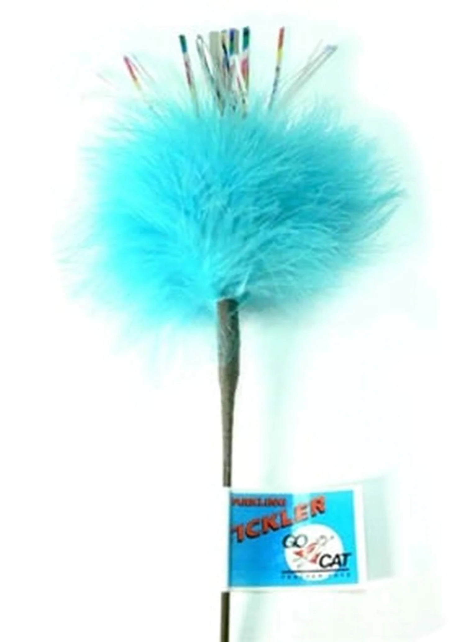 Go Cat 18 Sparkling Tickler Feather Wand Cat Toy - Walmart.com