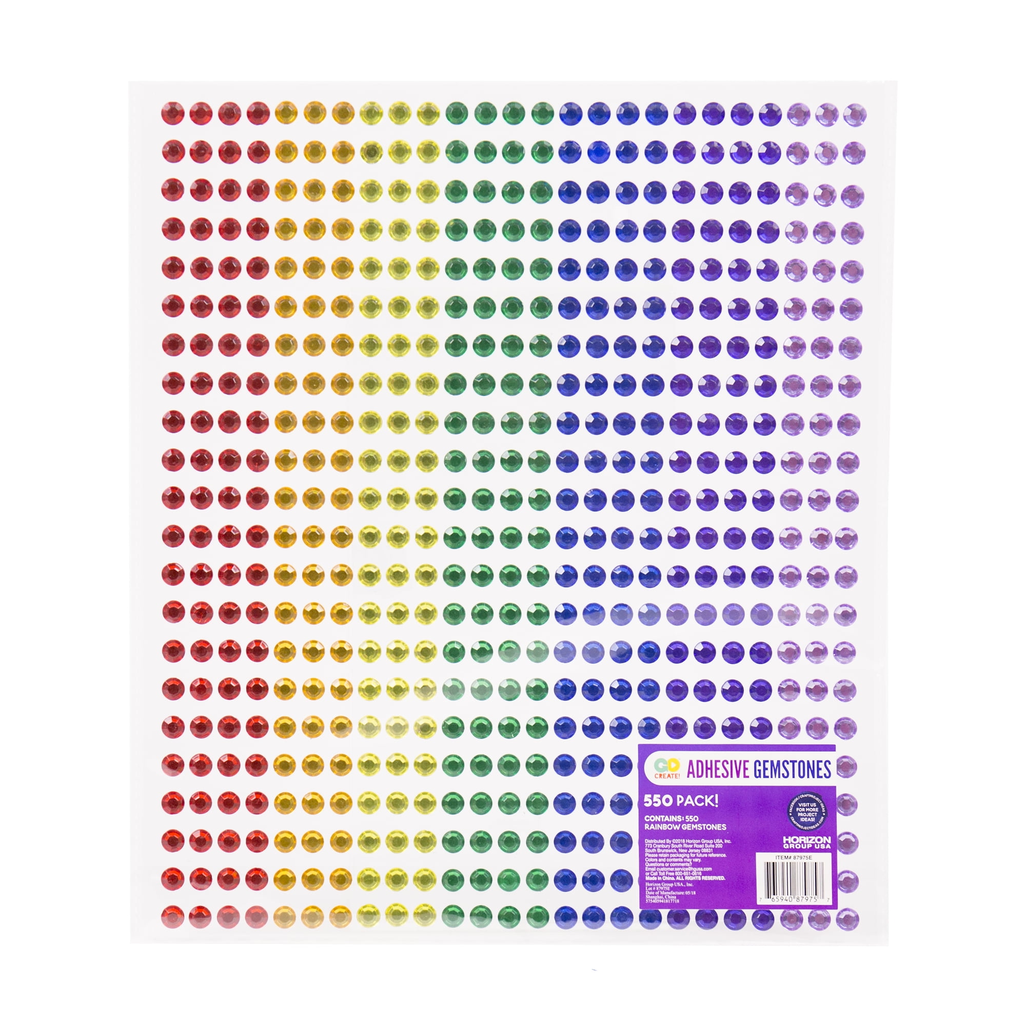 Go Create 13"x 11.5" 9 Millimeter Adhesive Rainbow Assorted Color ...