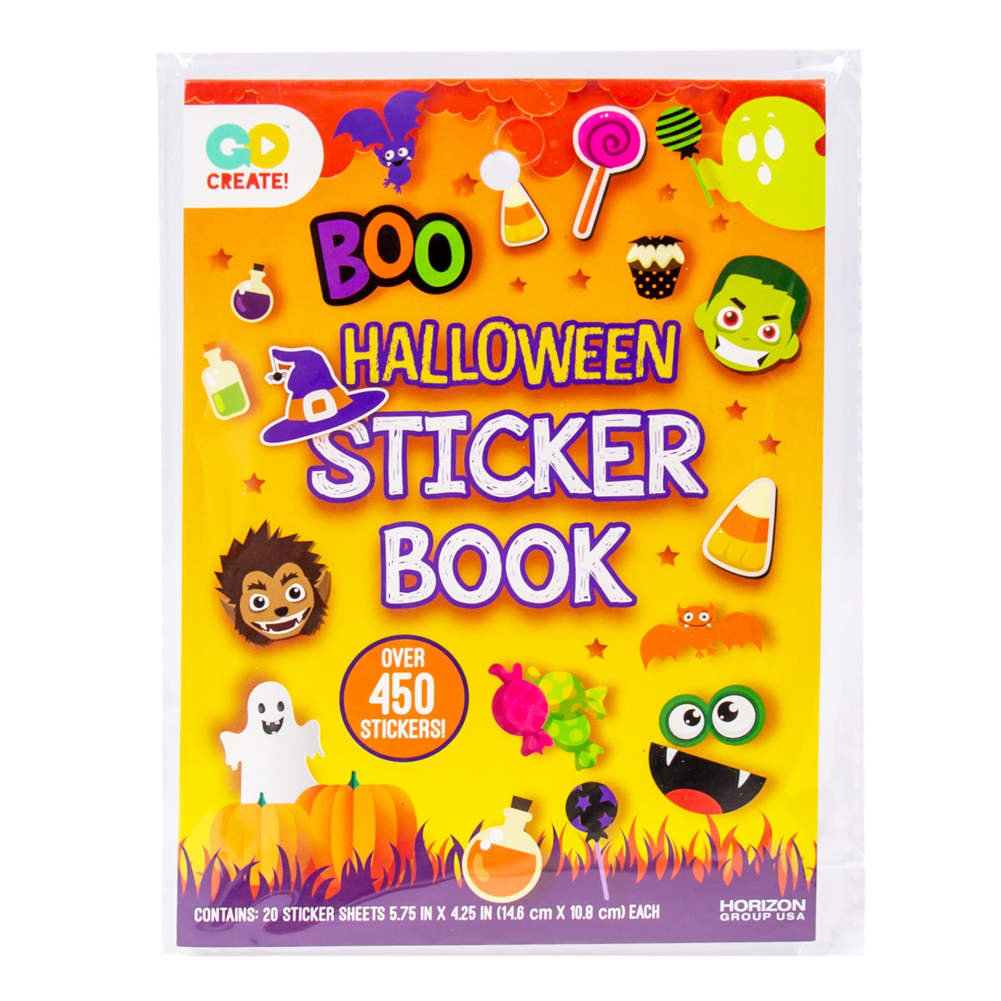 Go Create! Boo Halloween Sticker Book, Over 450 Stickers - Walmart.com