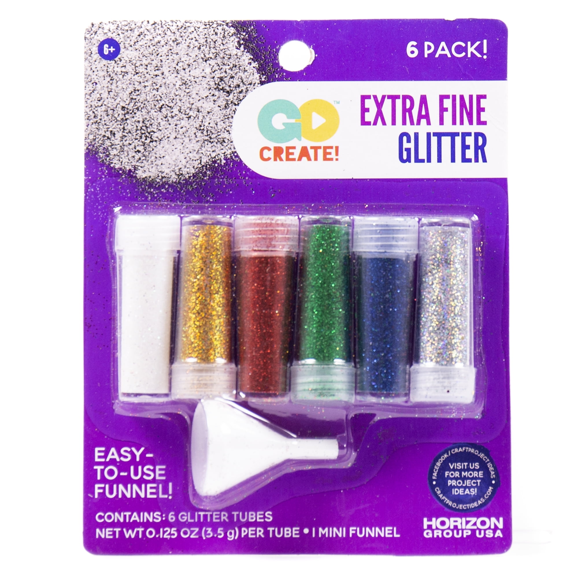 Go Create Multi-Color Extra Fine Glitter, 6 Piece - Walmart.com