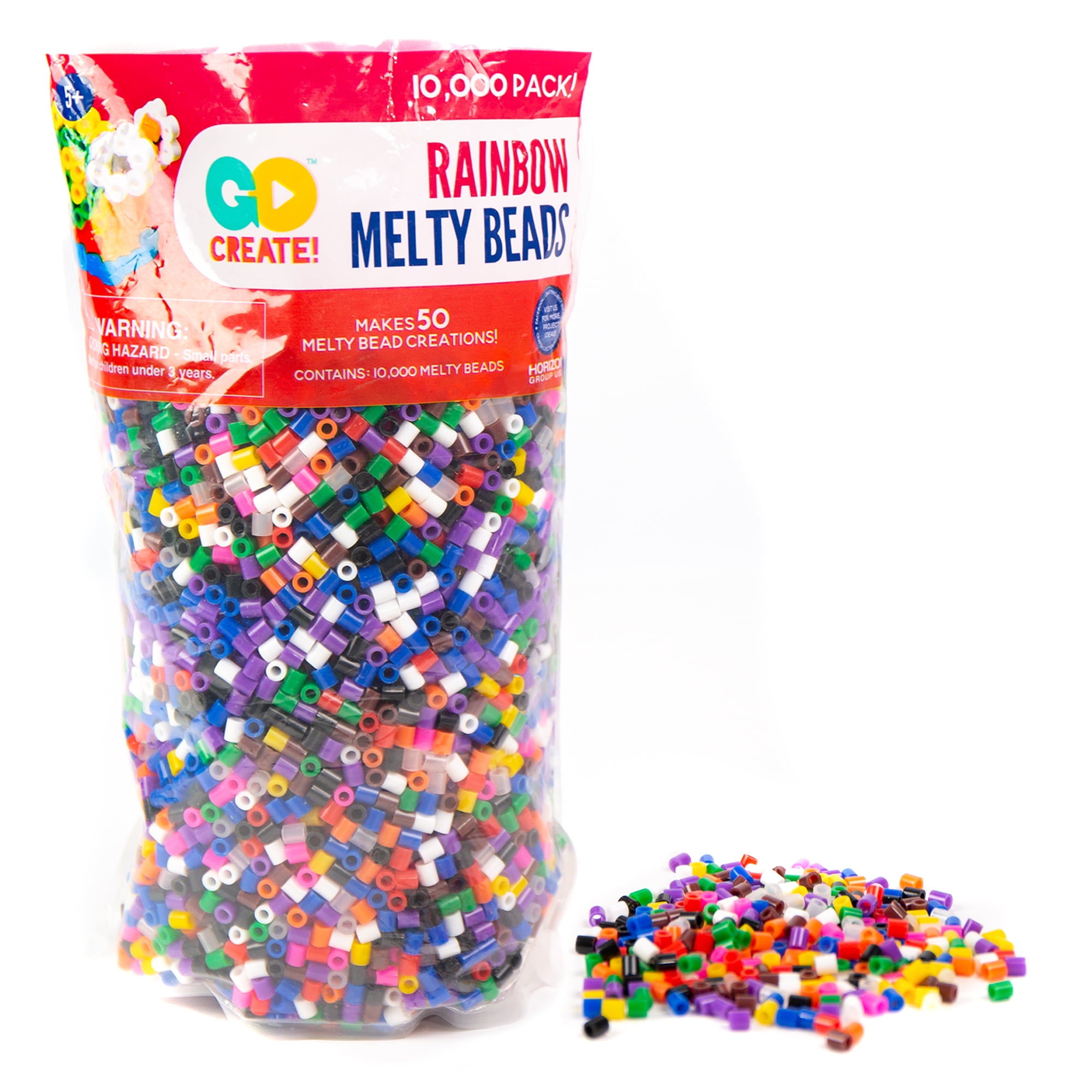 Go Create Rainbow Melty Beads, 11 Colors, 10,000 Plastic Beads ...