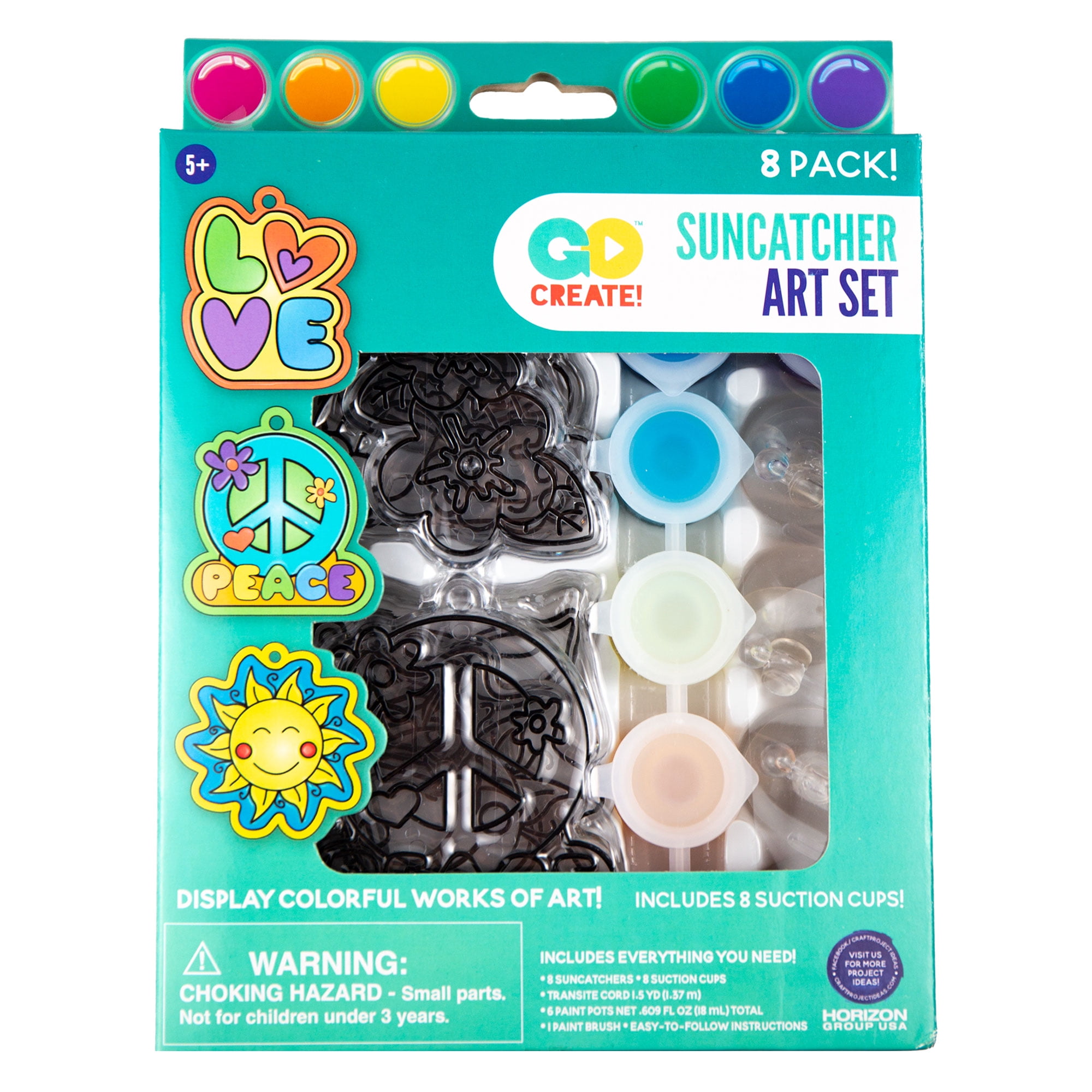 Go Create Suncatchers Variety Pack, Includes 8 Suncatchers, Paint & 8 ...
