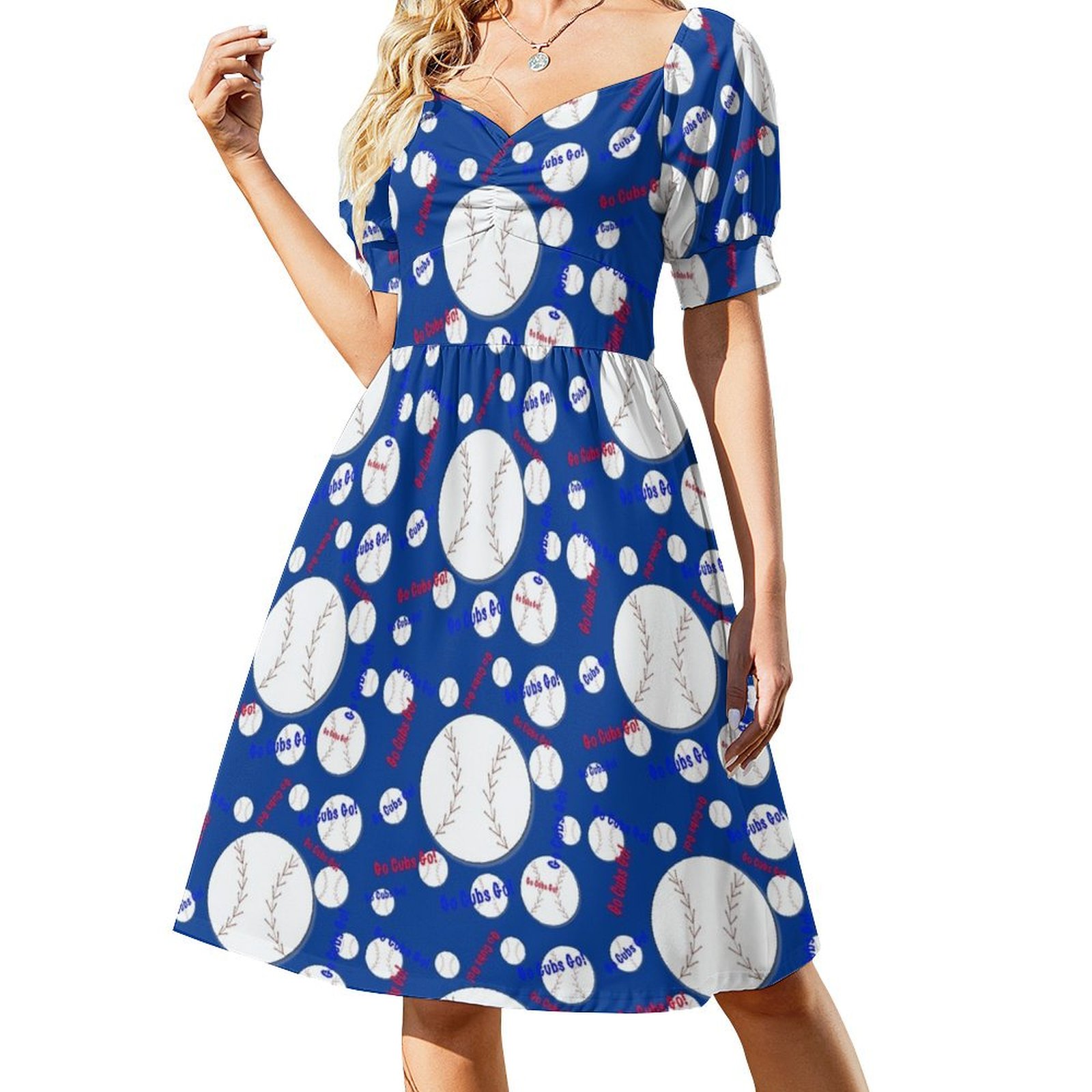 Go Cubs Go! Baseball Dress Dance dresses beach outfits for women ...