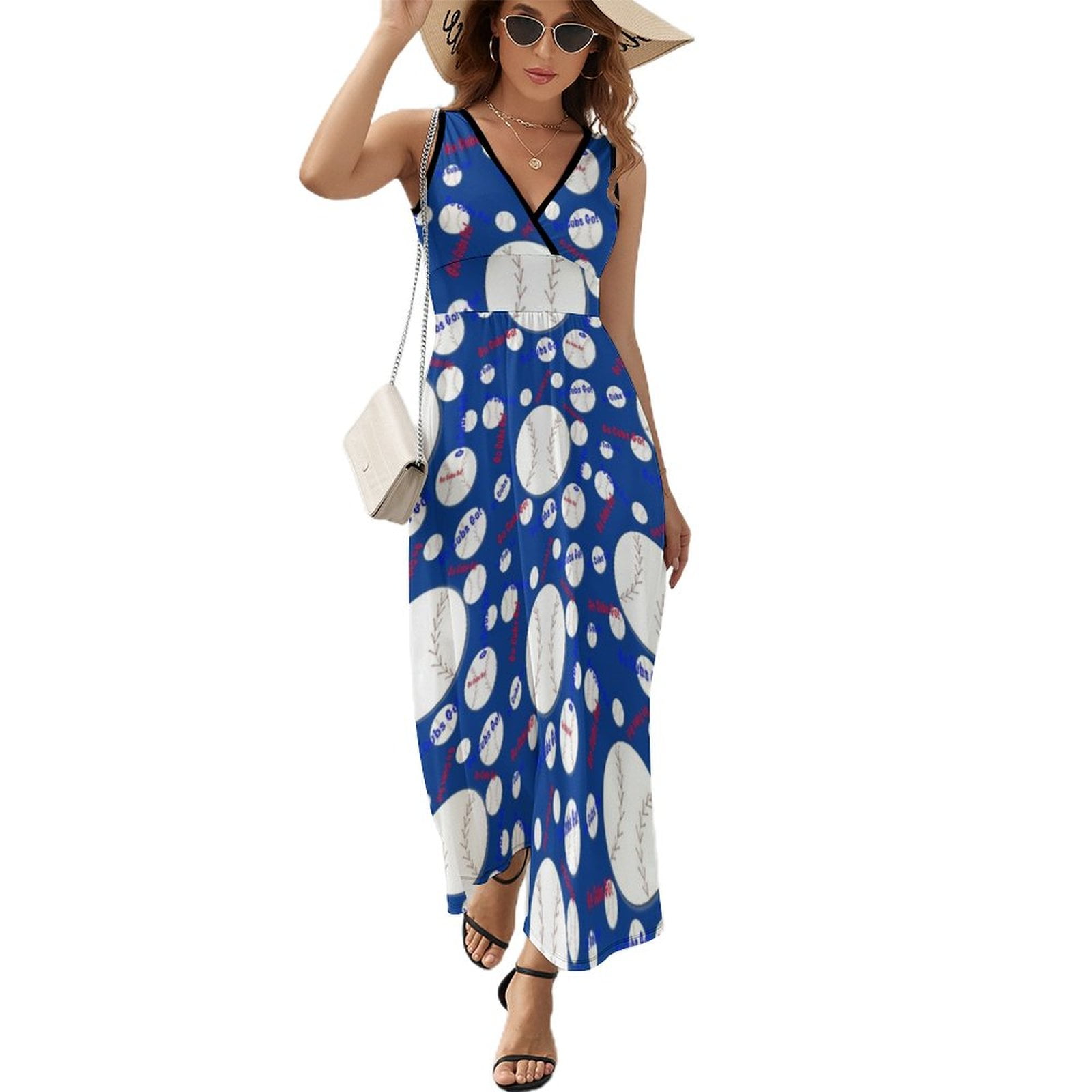 Go Cubs Go! Baseball Sleeveless Dress long dresses for women Dress ...
