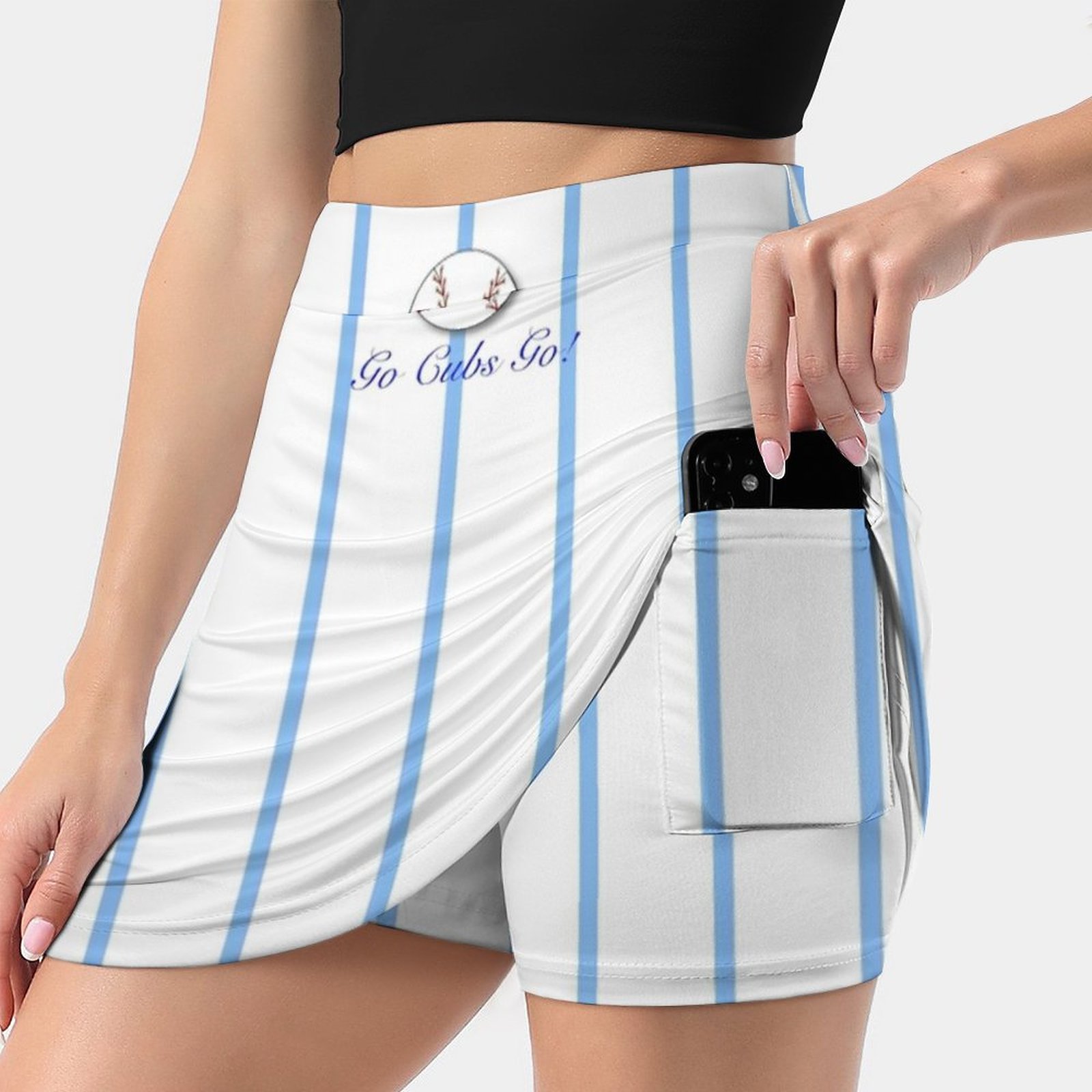 Go Cubs Go Pinstripes Women's skirt Aesthetic skirts New Fashion Short ...