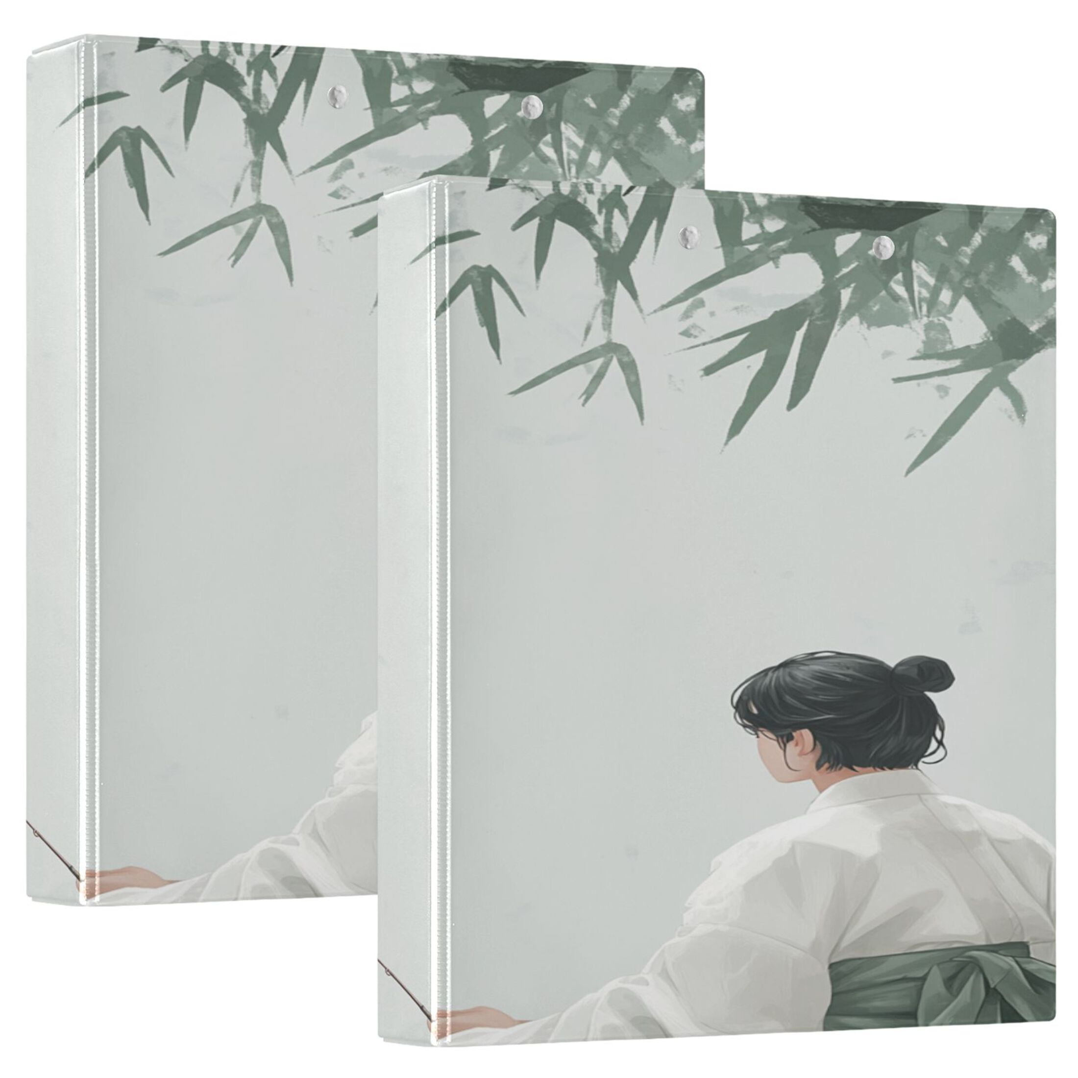 Go Fishing 12.4x10.6in PVC Round Ring Binder, D-Ring 3-Hole, Metal Clip ...