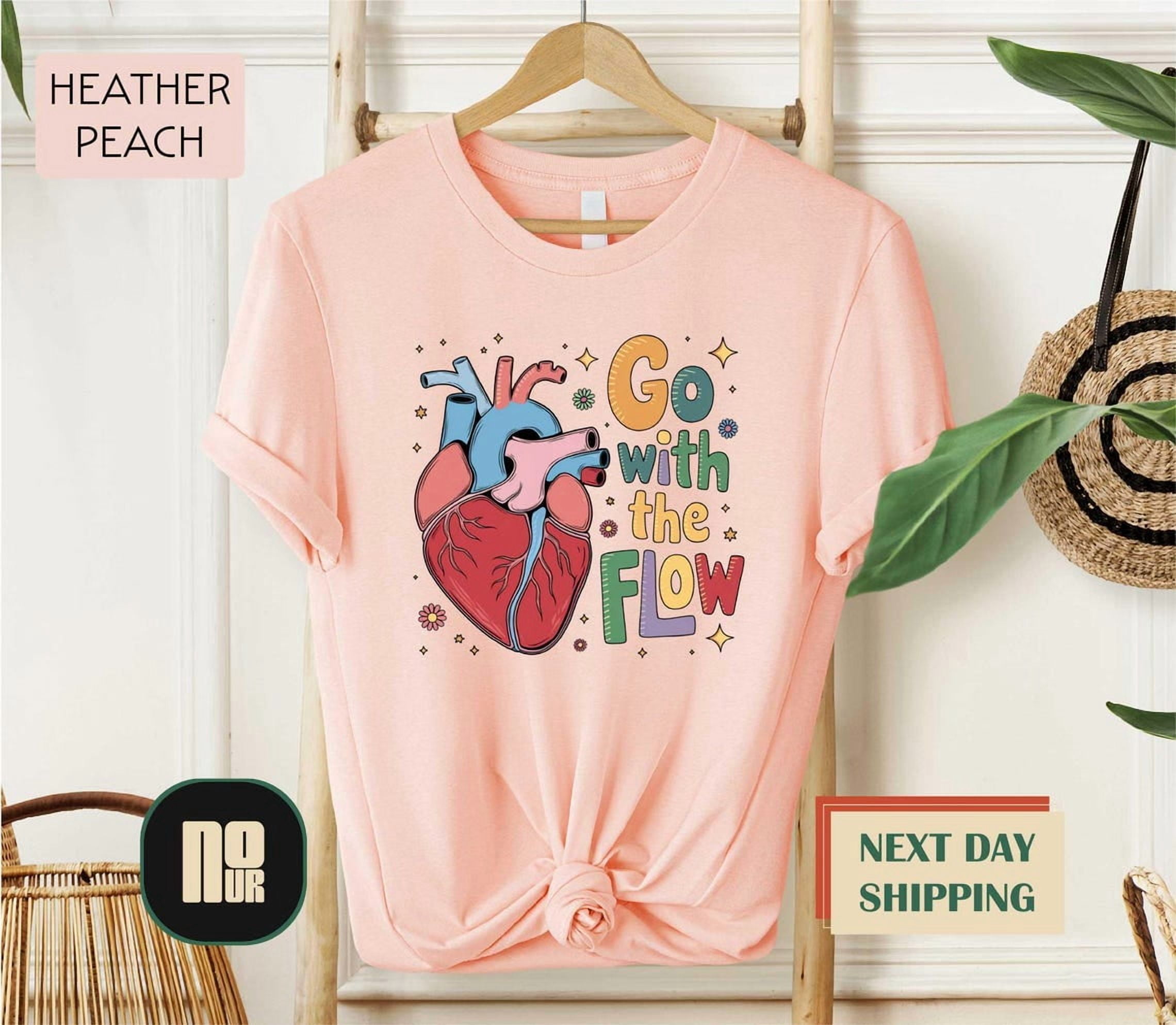 Go With The Flow Shirt, Heart Flow Anatomy Tshirt, Cardiac Crew ...