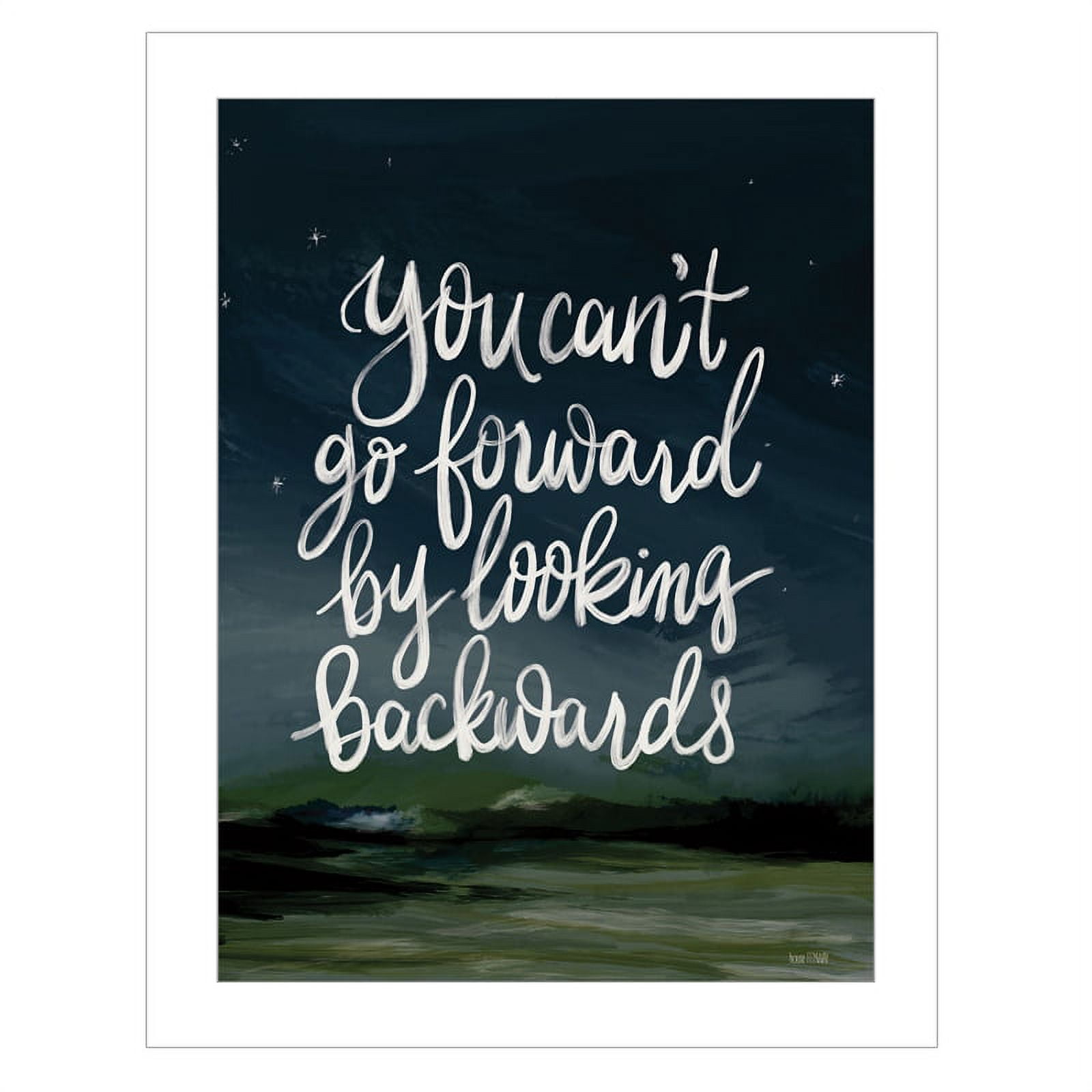 Go Forwards not Backwards by House Fenway Print Wall Art Wood Multi ...