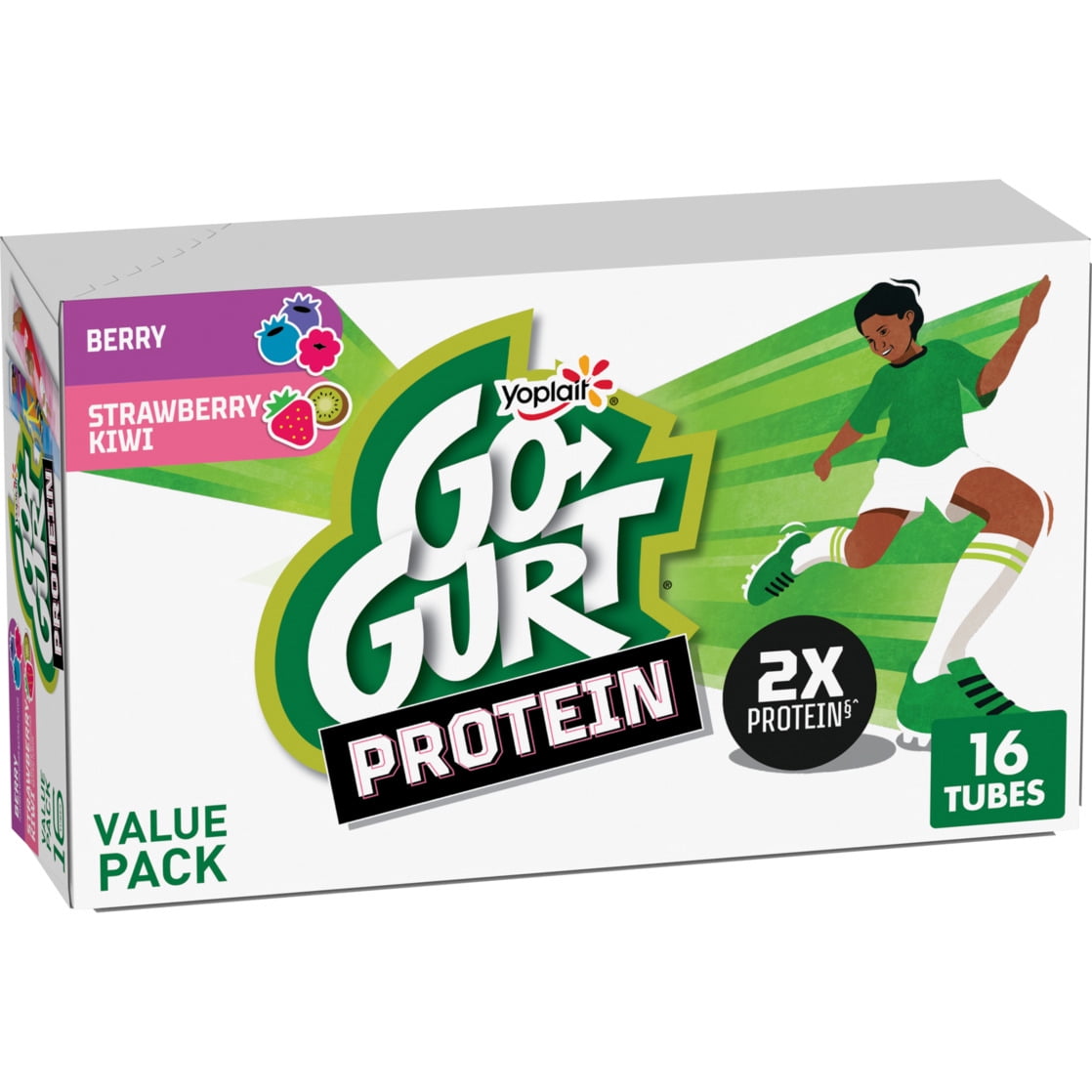 Go-GURT Protein Kids Low Fat Yogurt Value Pack, 2 lbs (16 Tubes ...