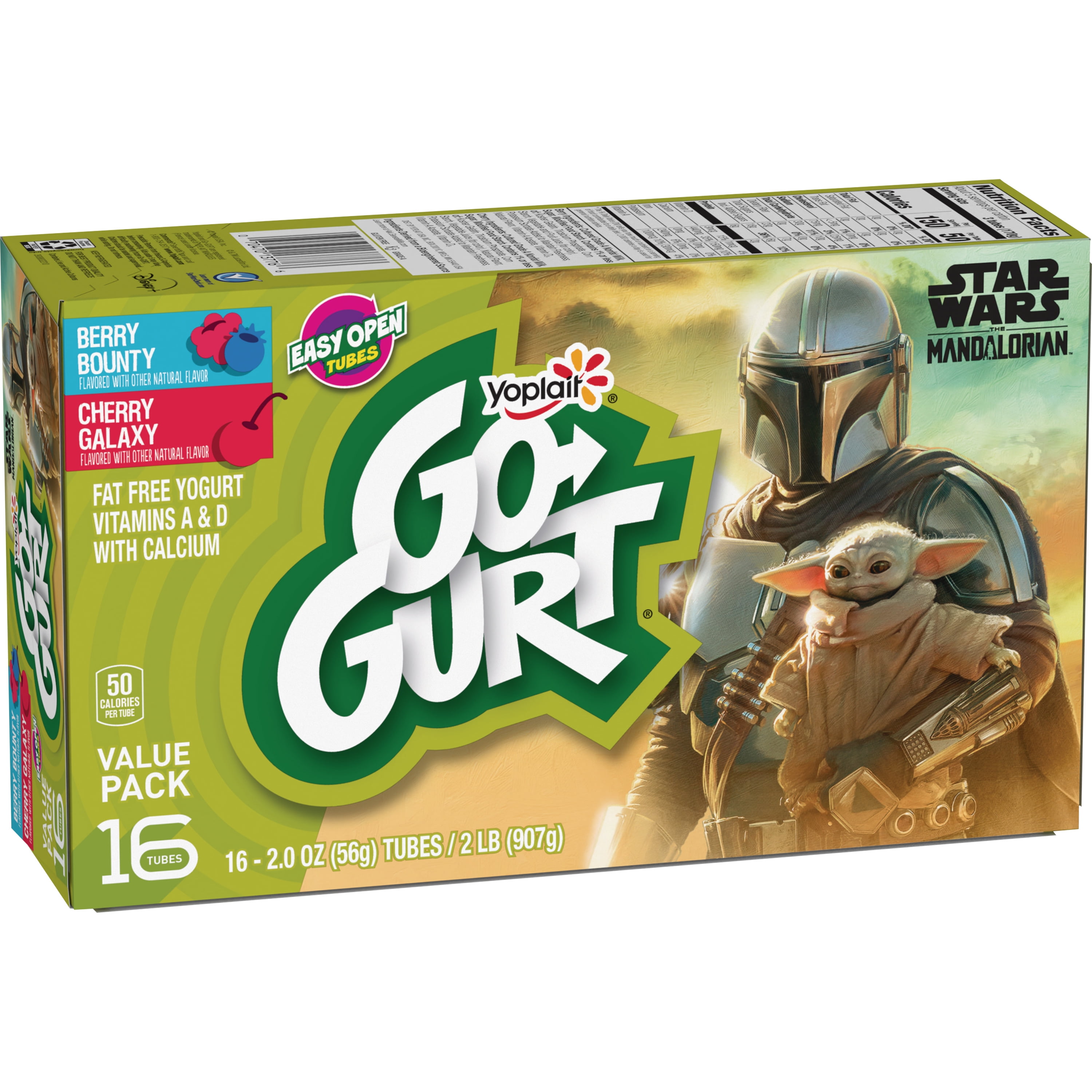 Go-GURT Star Wars The Mandalorian Kids Yogurt Variety Pack, 2 oz Yogurt ...