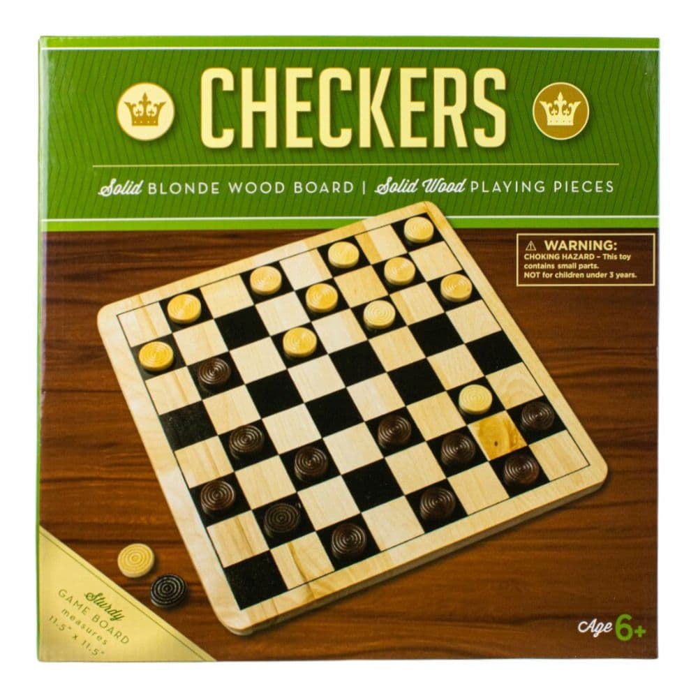 Go! Games, Checkers with Natural Wood Board - Walmart.com