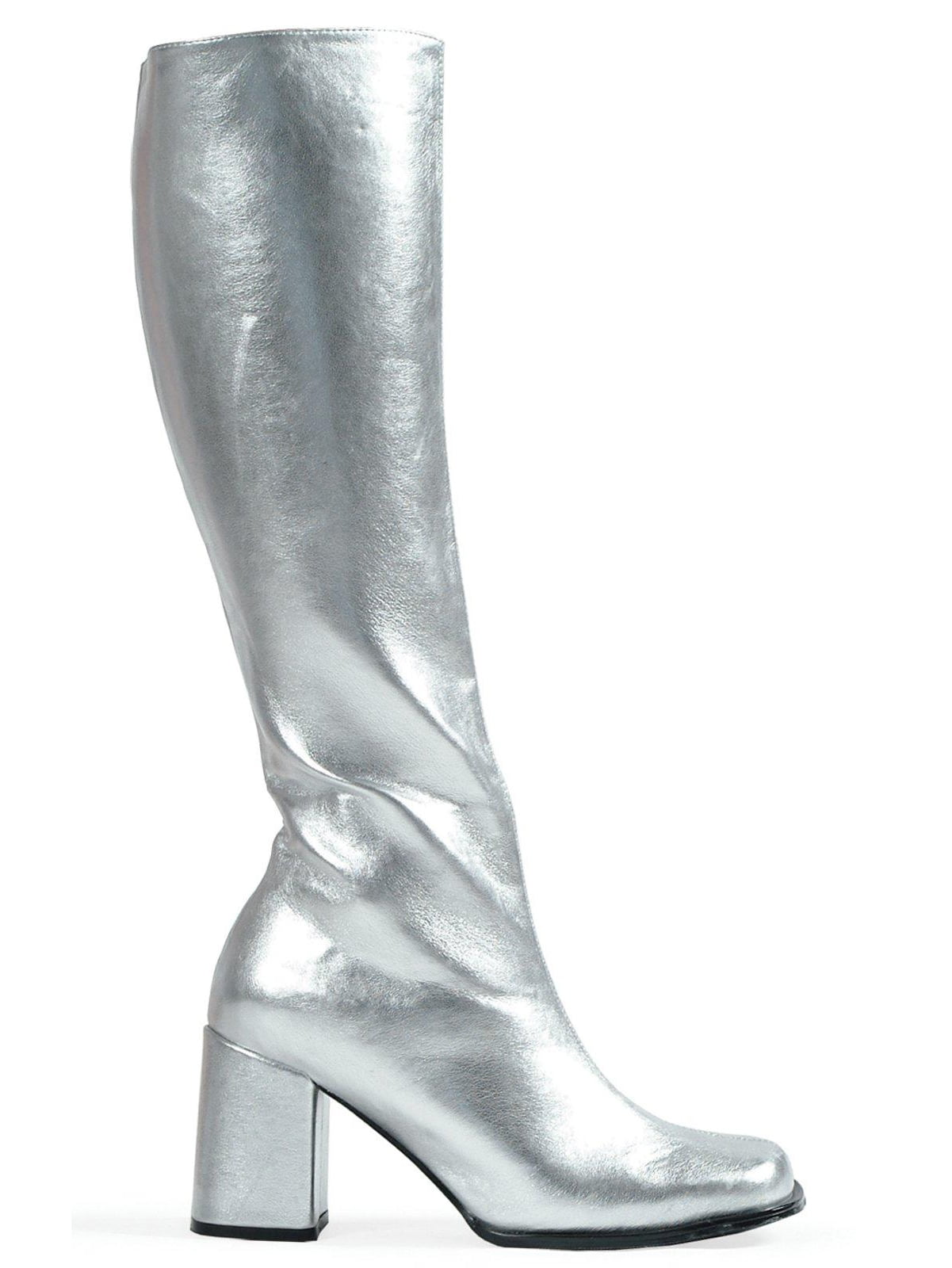 Go Go Womens Silver Knee High Boots sz 9 - Walmart.com
