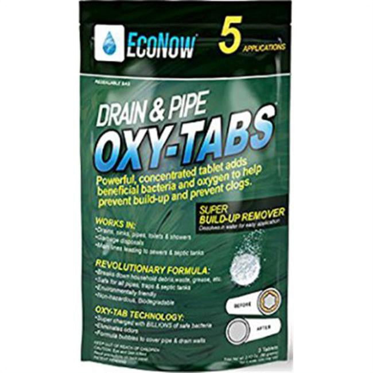 Go Green DT056 Drain & Pipe Oxy-Tabs - 7 Month Supply - Walmart.com