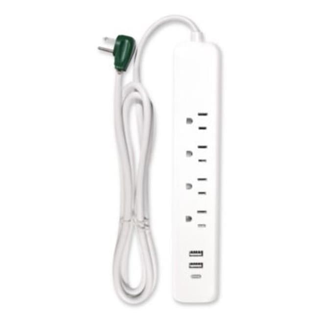 Go Green Power 4 ft. Cord Length Cord Surge Protector with Three USB ...