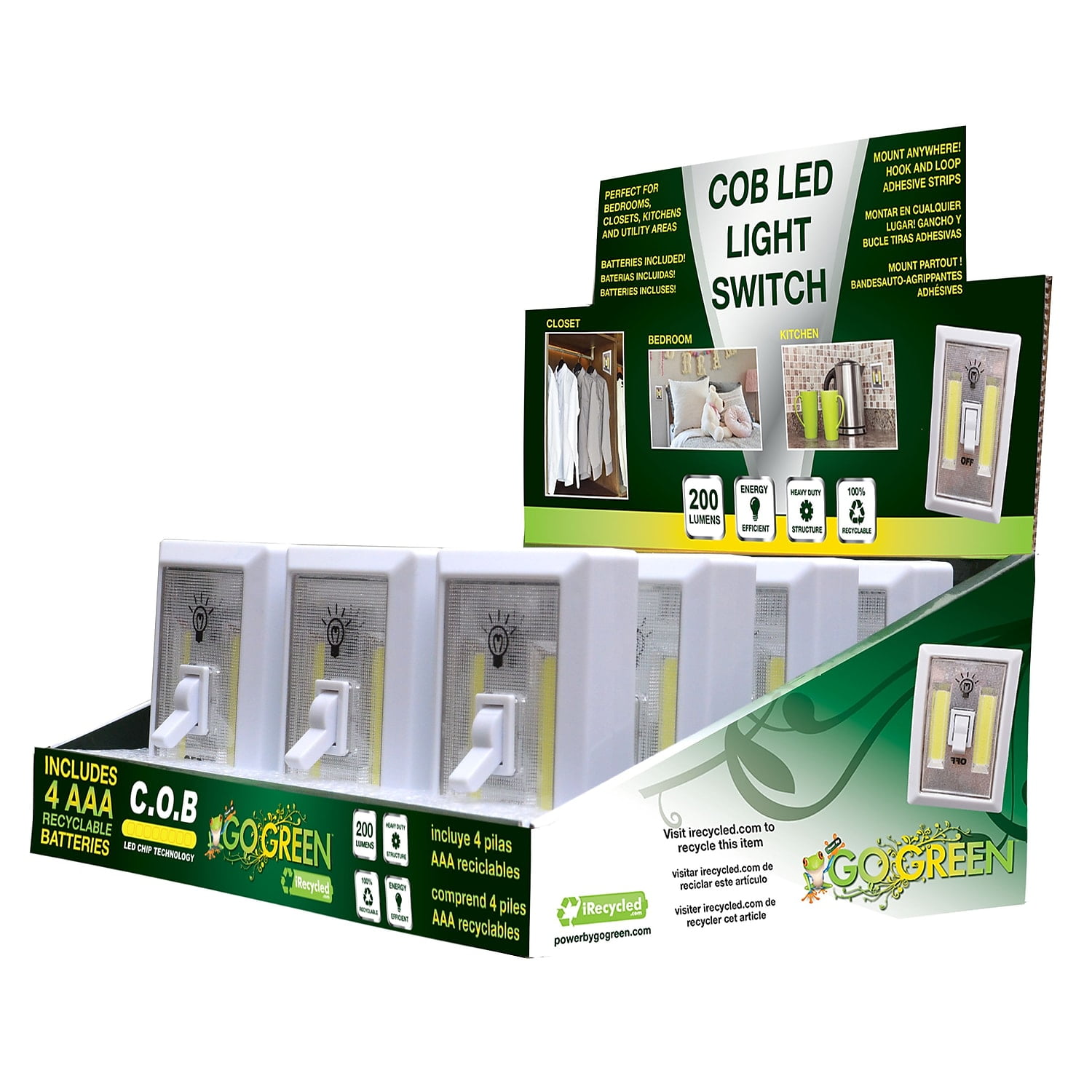 Go Green Power Power Switch Light LED Display White - GG-113-SWLT ...