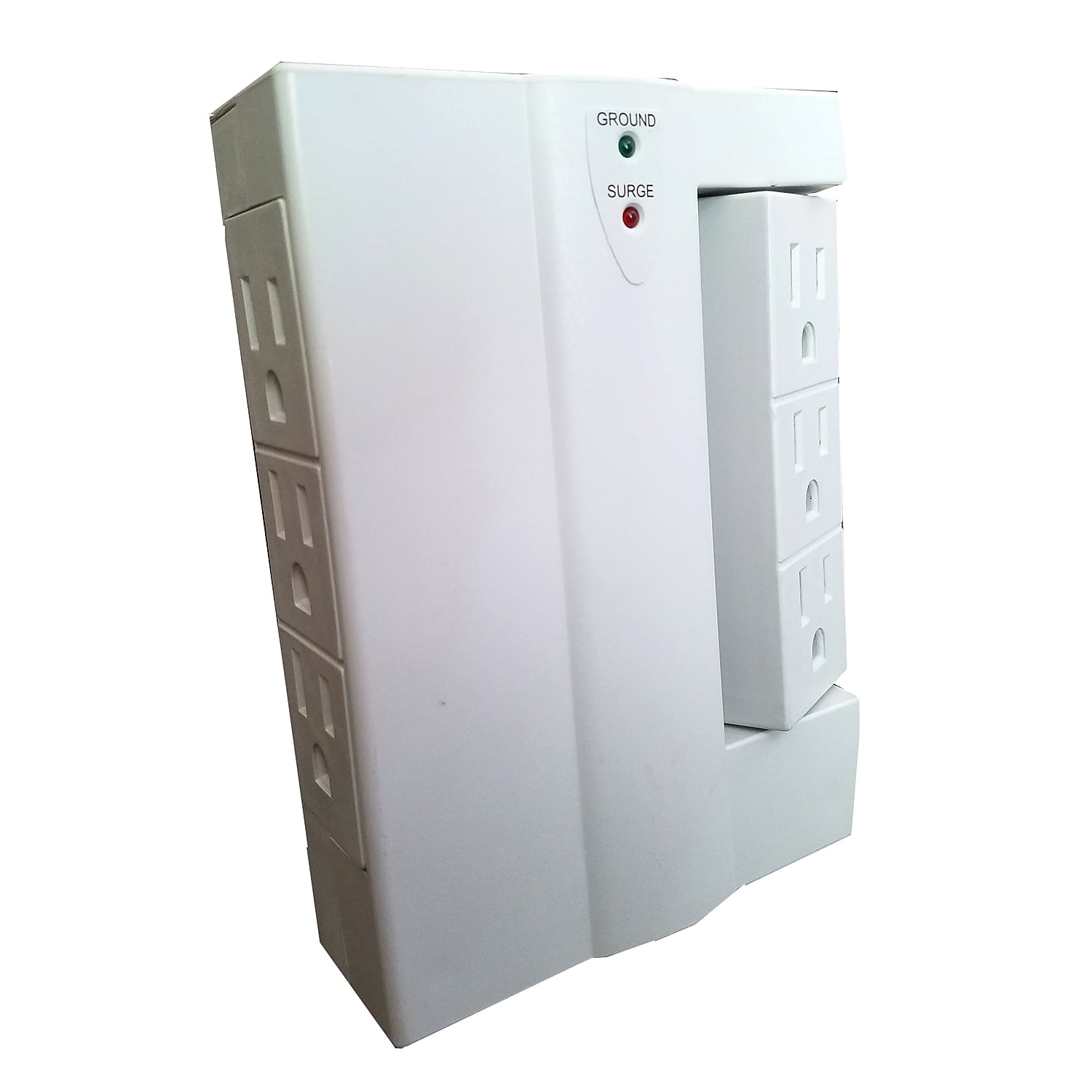 Go Green Power Power Swivel Wall Tap 6 Outlet White GG-16310TSW ...