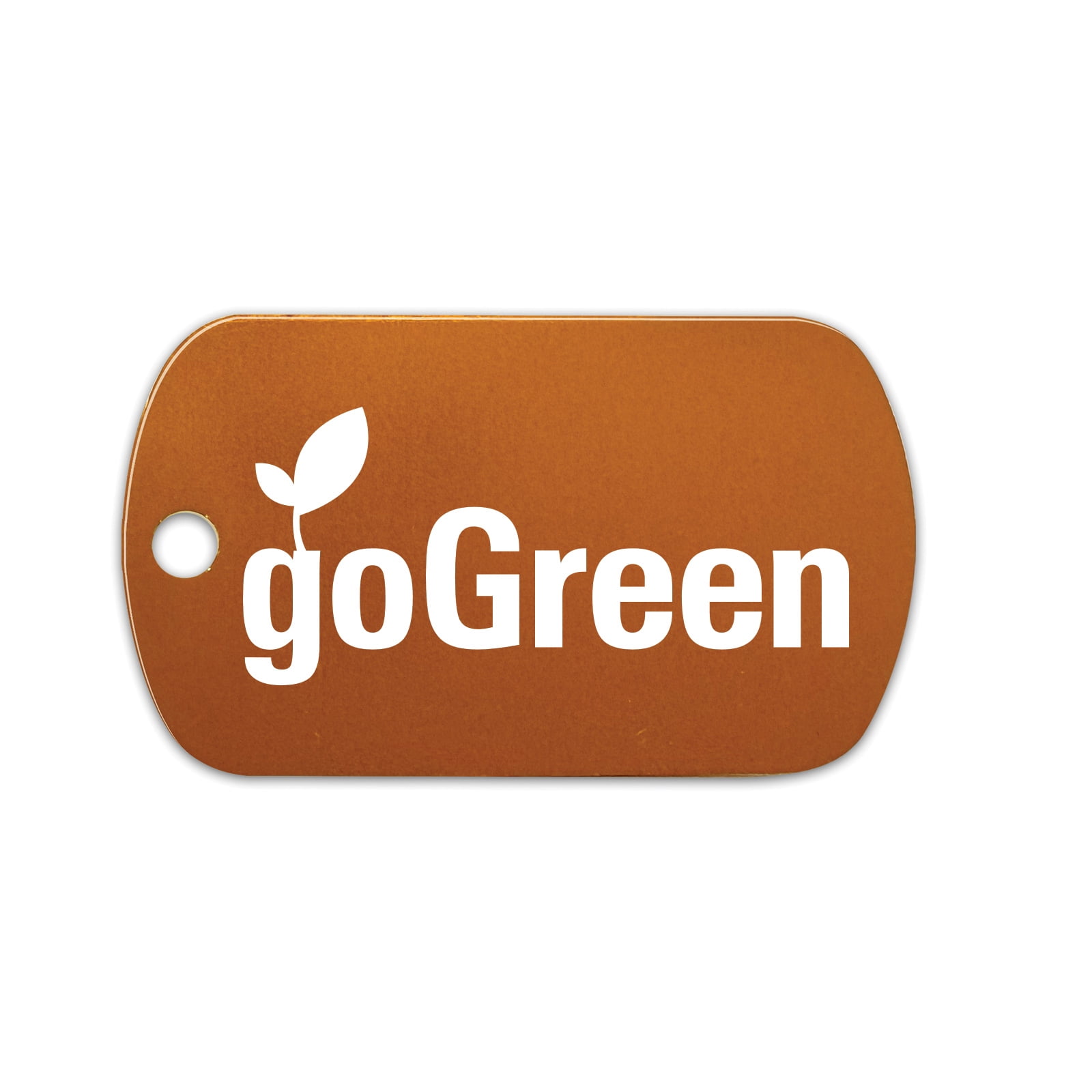 Go Green V2 GI Dog Tag Aluminum Keychain go green environmental ...