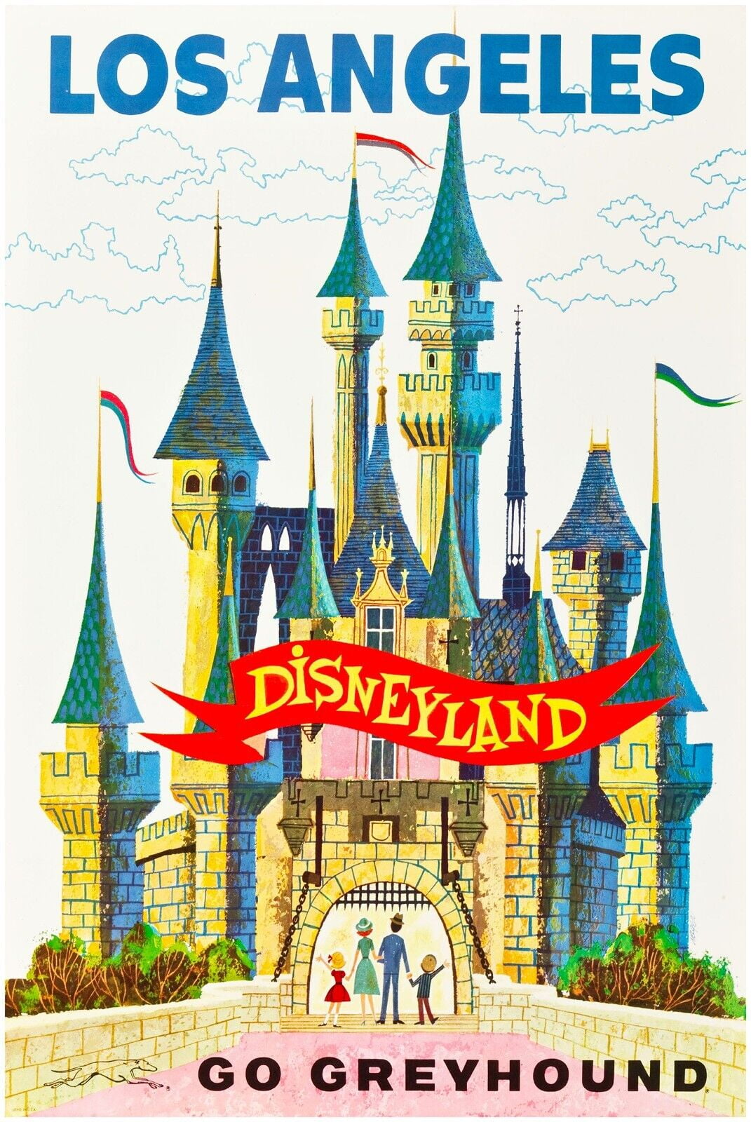 Go Greyhound - Los Angeles - Disneyland Attraction Poster - Walt Disney ...
