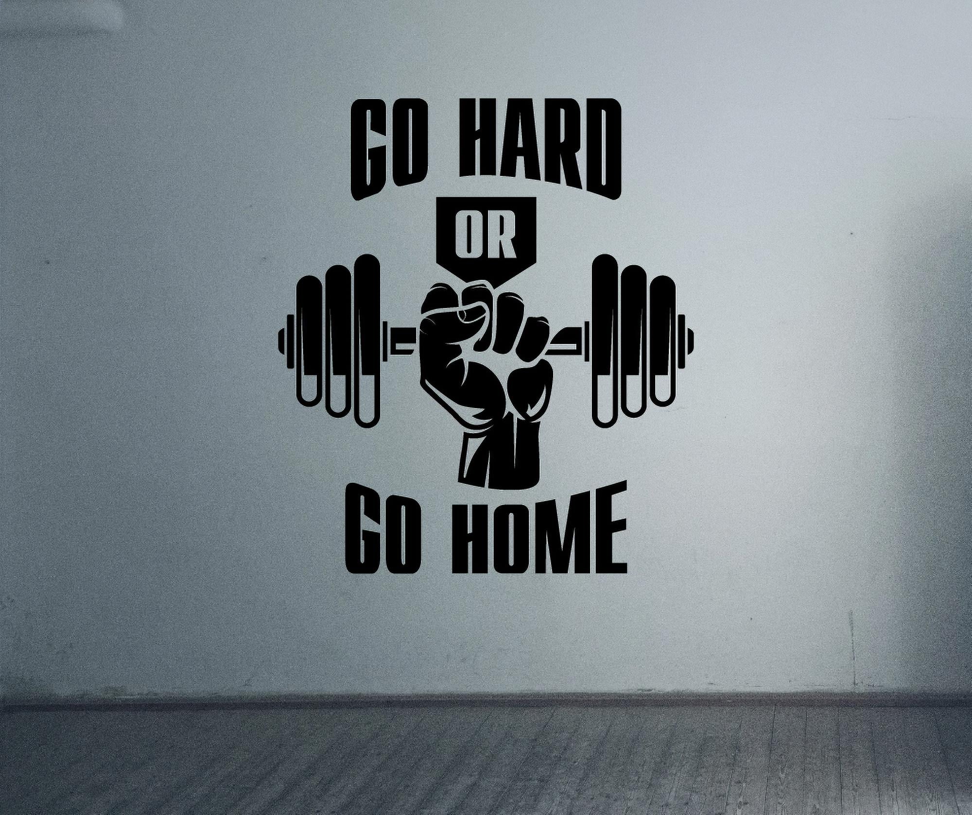 Go Hard Or Go Home - Fitness Inspiration Motivation Quote Dumbell ...