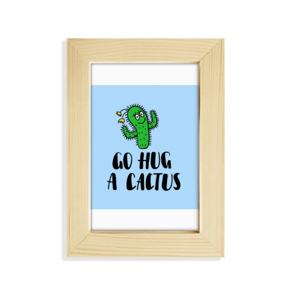 Go Hug A Cactus Art Deco Fashion Desktop Display Photo Frame Picture ...