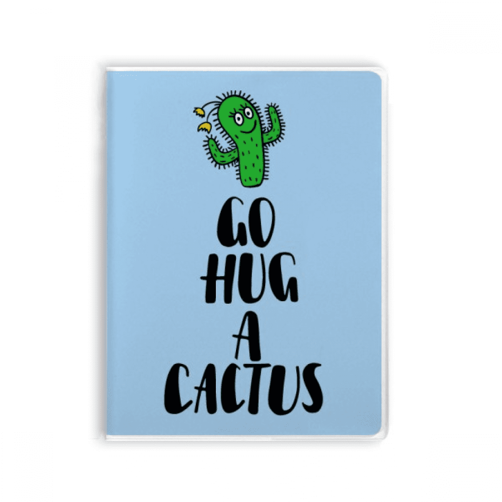 Go Hug A Cactus Art Deco Fashion Notebook Gum Cover Diary Soft Cover ...