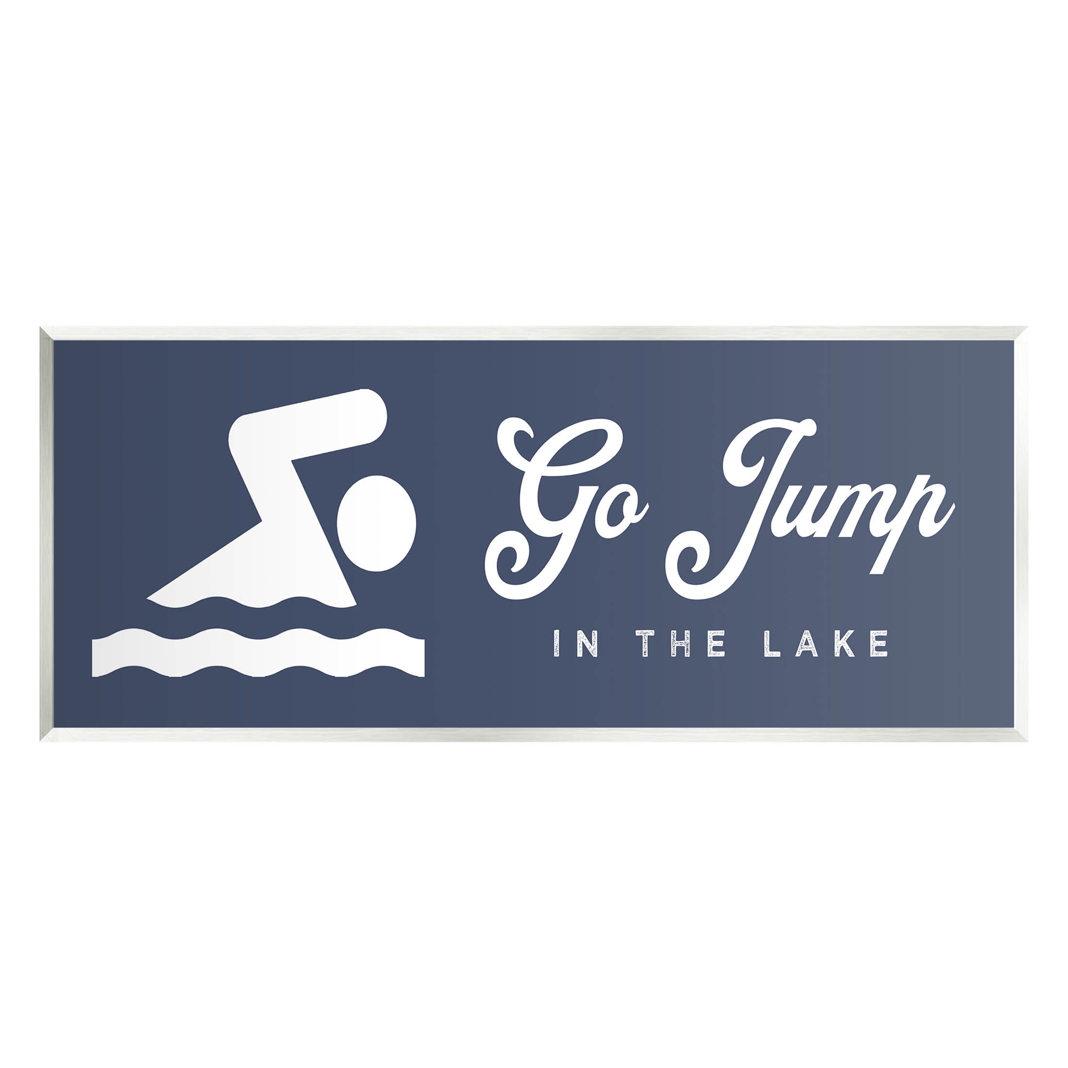 Go Jump In The Lake Swimming Sign Typography Graphic Art Unframed Art ...