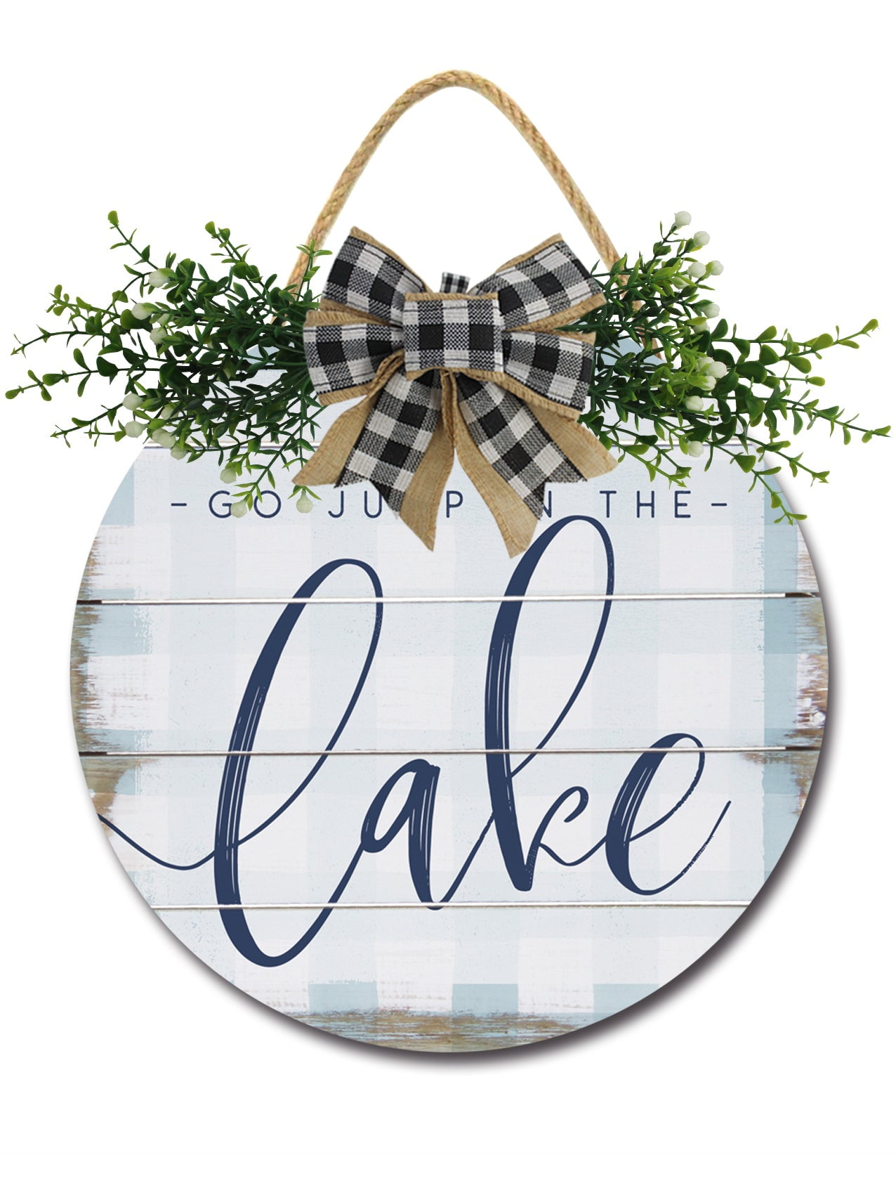 Go Jump In The Lake Front Door Sign Funny Wreaths Hanging Wooden Plaque ...