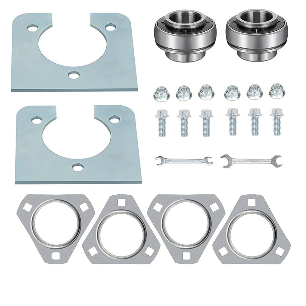 Go Kart 1" Live Axle Bearing with 3 Hole Flangettes Mount Hangers Kit ...