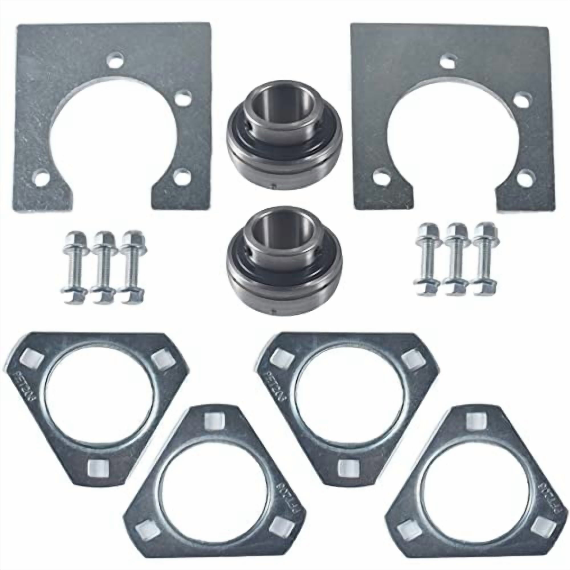 Go Kart Live Axle Bearing Kit 1-1/4" Bearing Kit (3-Hole) Kit Fit Go ...