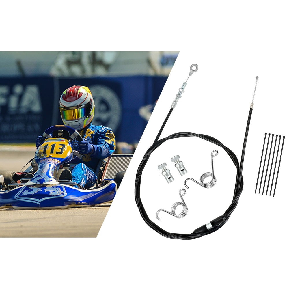 Go Kart Throttle Cable Kit Cable Ends Stop Throttle Pedal Return Spring ...
