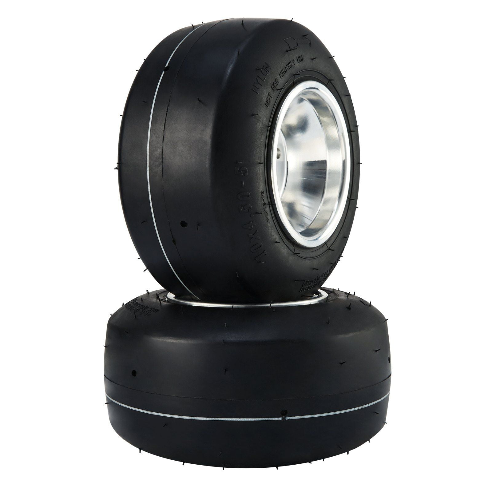 Go Kart Tires and Rims, 10x4.5-5" Go Kart Wheels, 2-Pack Front Wheels ...