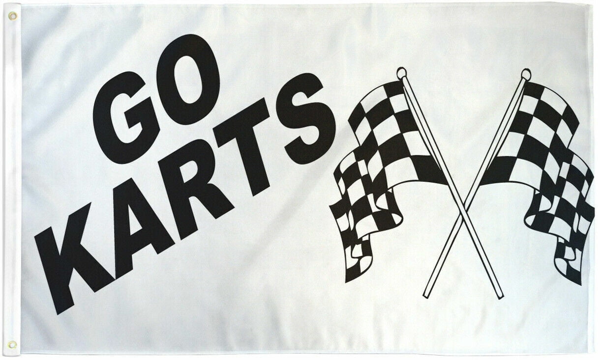 Go Karts Flag 3x5 Go Kart Racing Banner Sign Cart Racing Go Carts Here ...
