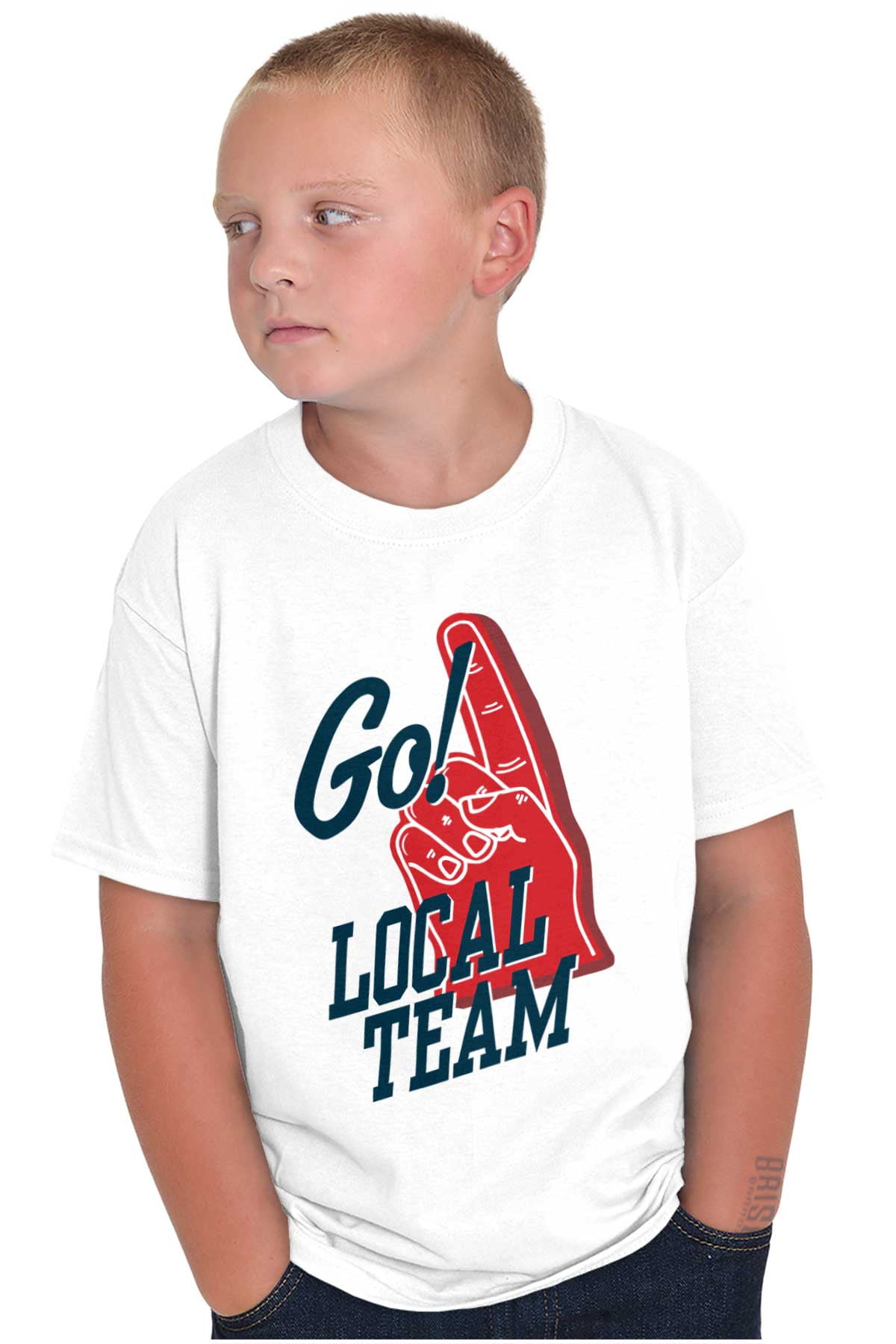Go Local Sport Team Number 1 Fan Sign Crewneck T Shirts Boy Girl Teen ...