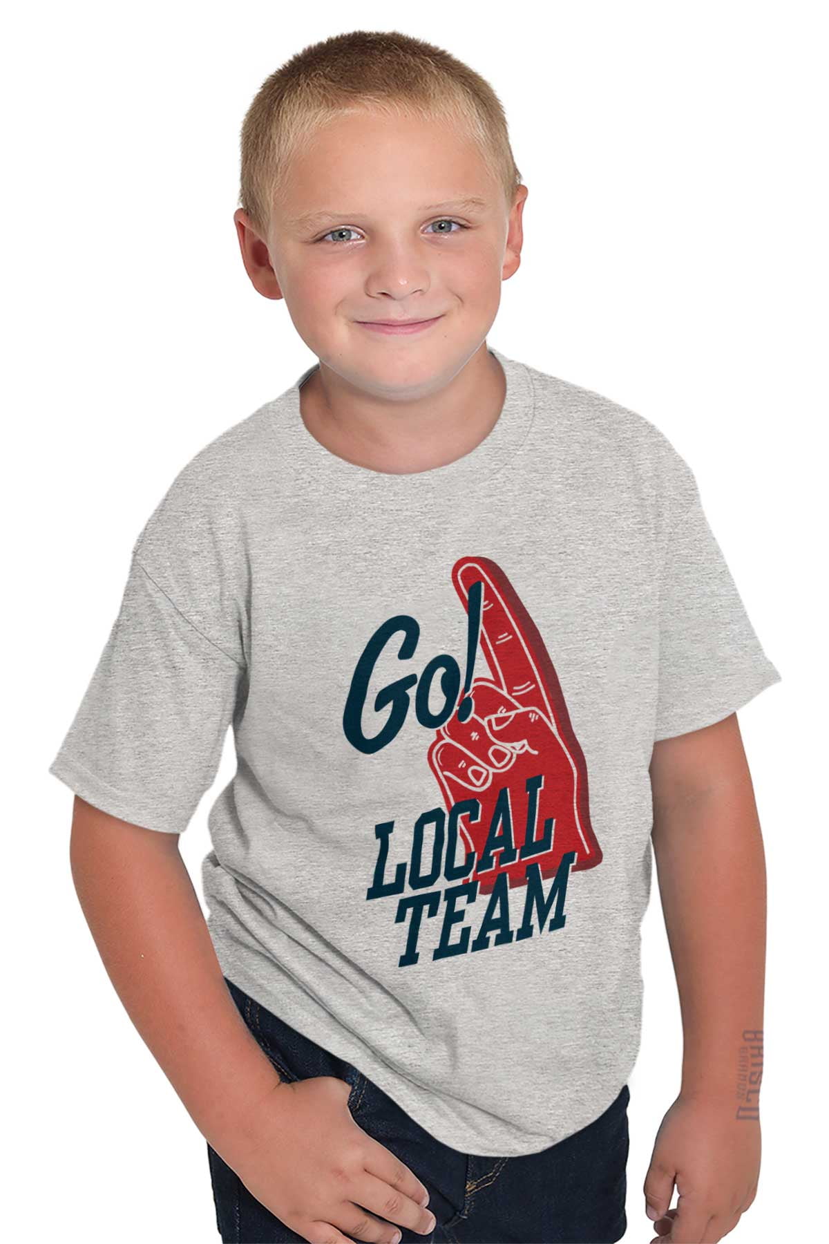 Go Local Sport Team Number 1 Fan Sign Crewneck T Shirts Boy Girl Teen ...