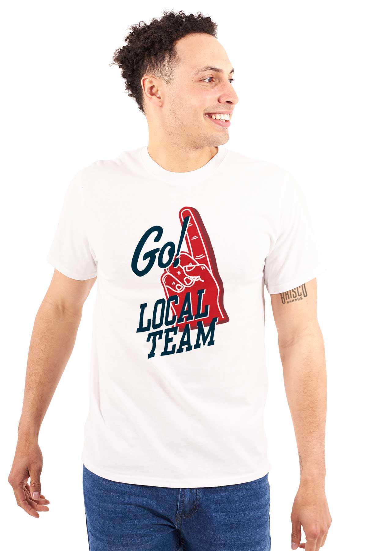 Go Local Sport Team Number 1 Fan Sign Plus Size Crewneck Graphic Tee ...