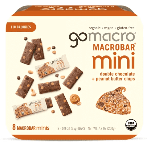 Go Macro Macor Mini Bars Double Chocolate & Peanut Butter Chips - 8 ...