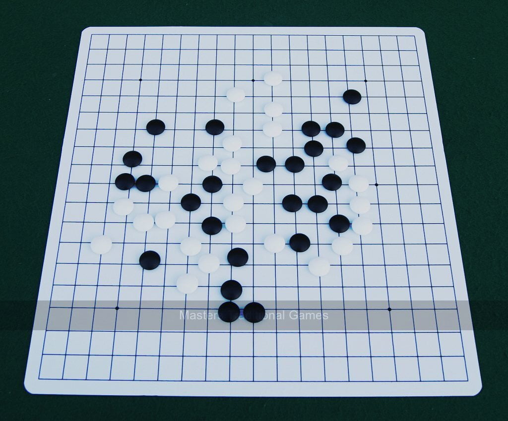 Go Masters - Simple Go Set - dual sided plastic board (19x19 and 13x13 ...