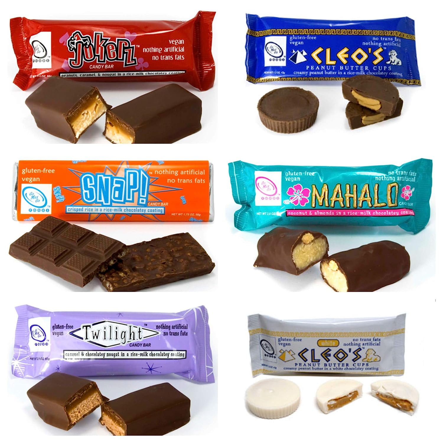 Go Max Go Candy Bar Variety Pack of 6 (Gluten-Free & Vegan) - Walmart.com
